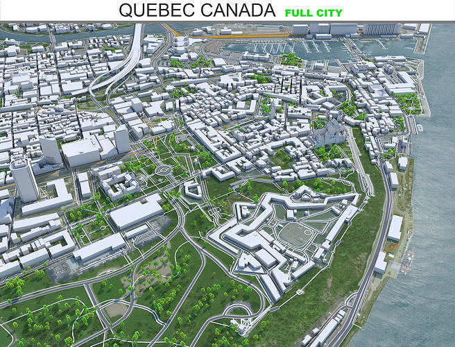 3D model Quebec City Canada VR / AR / low-poly | CGTrader