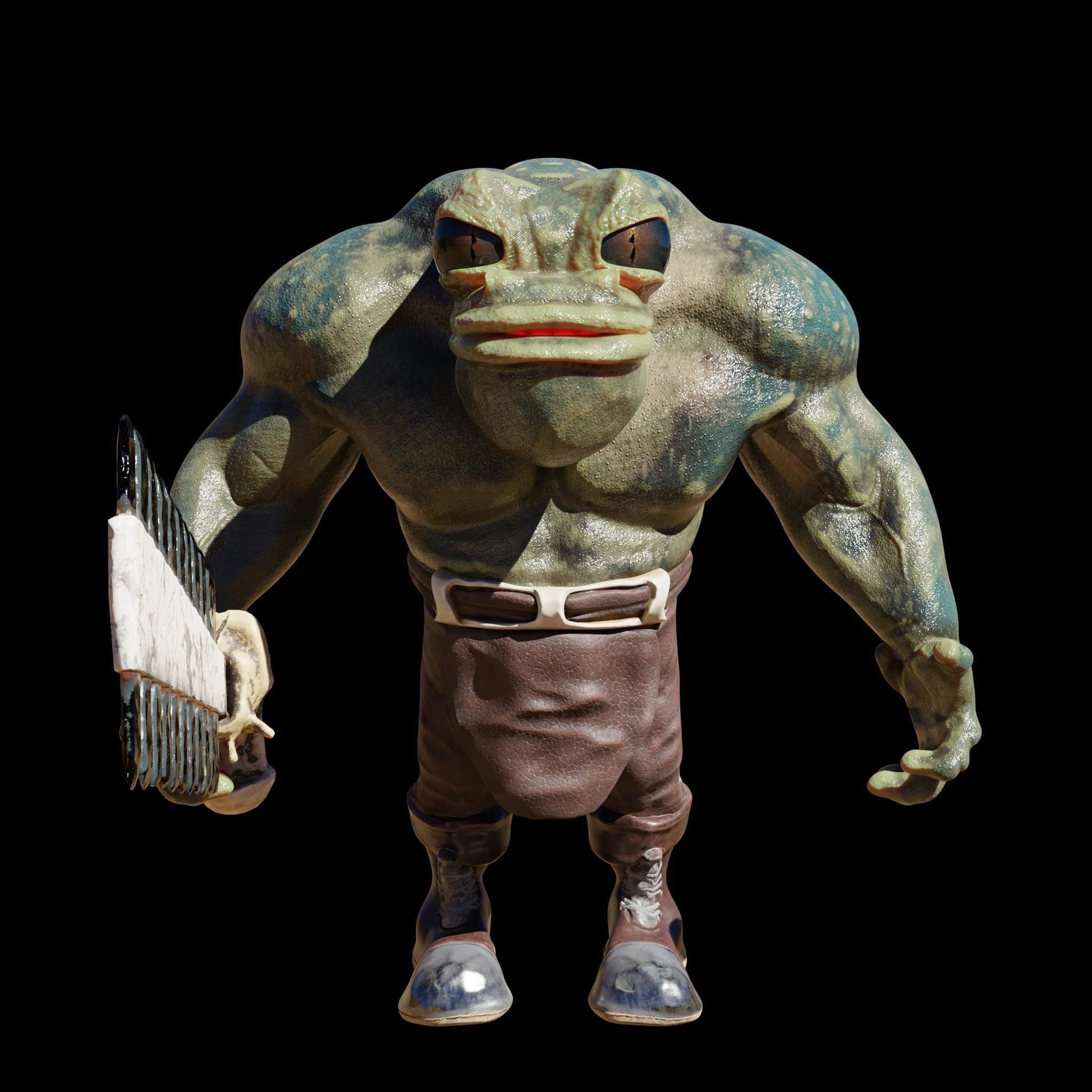 3D model Frog Warrior VR / AR / low-poly | CGTrader
