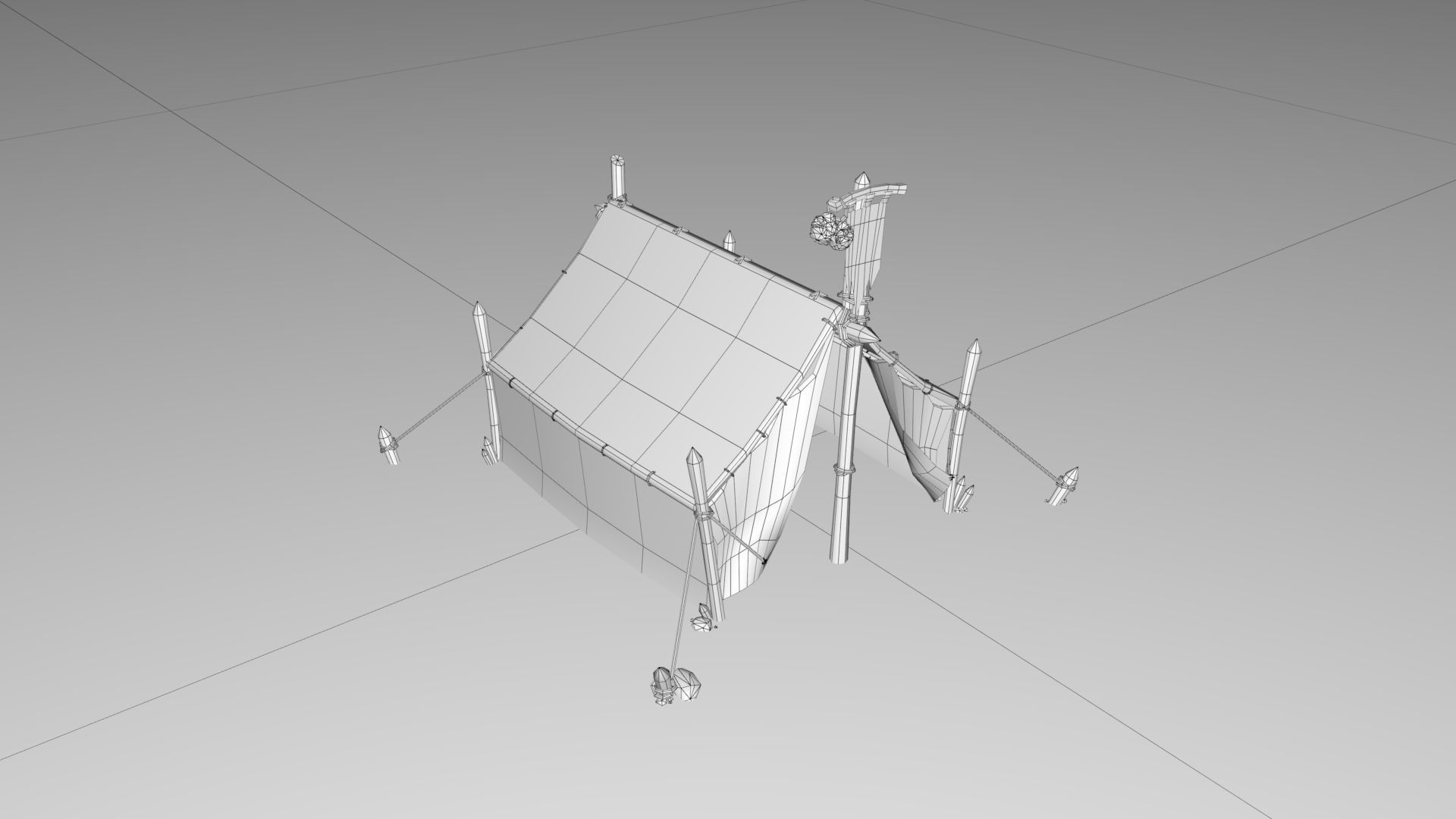 3D model Low-poly stylized tent VR / AR / low-poly | CGTrader