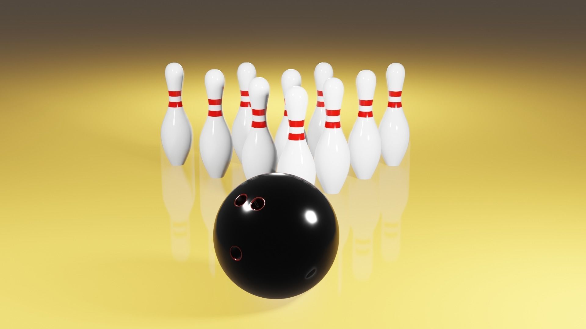 3D asset Bowling ball and pins | CGTrader