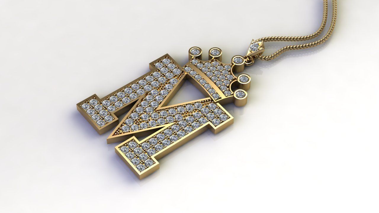 Alphabet Letter M Pendant with crown cad design 3D model | CGTrader