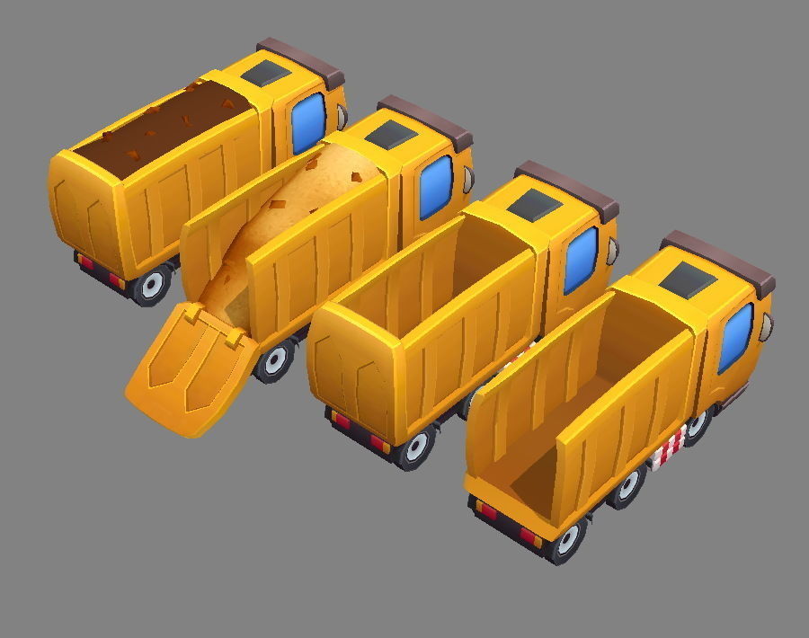 3D model Cartoon truck - Engineering truck VR / AR / low-poly | CGTrader