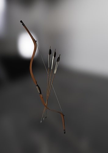 Traditional Manchu bow with rig 3D model rigged | CGTrader