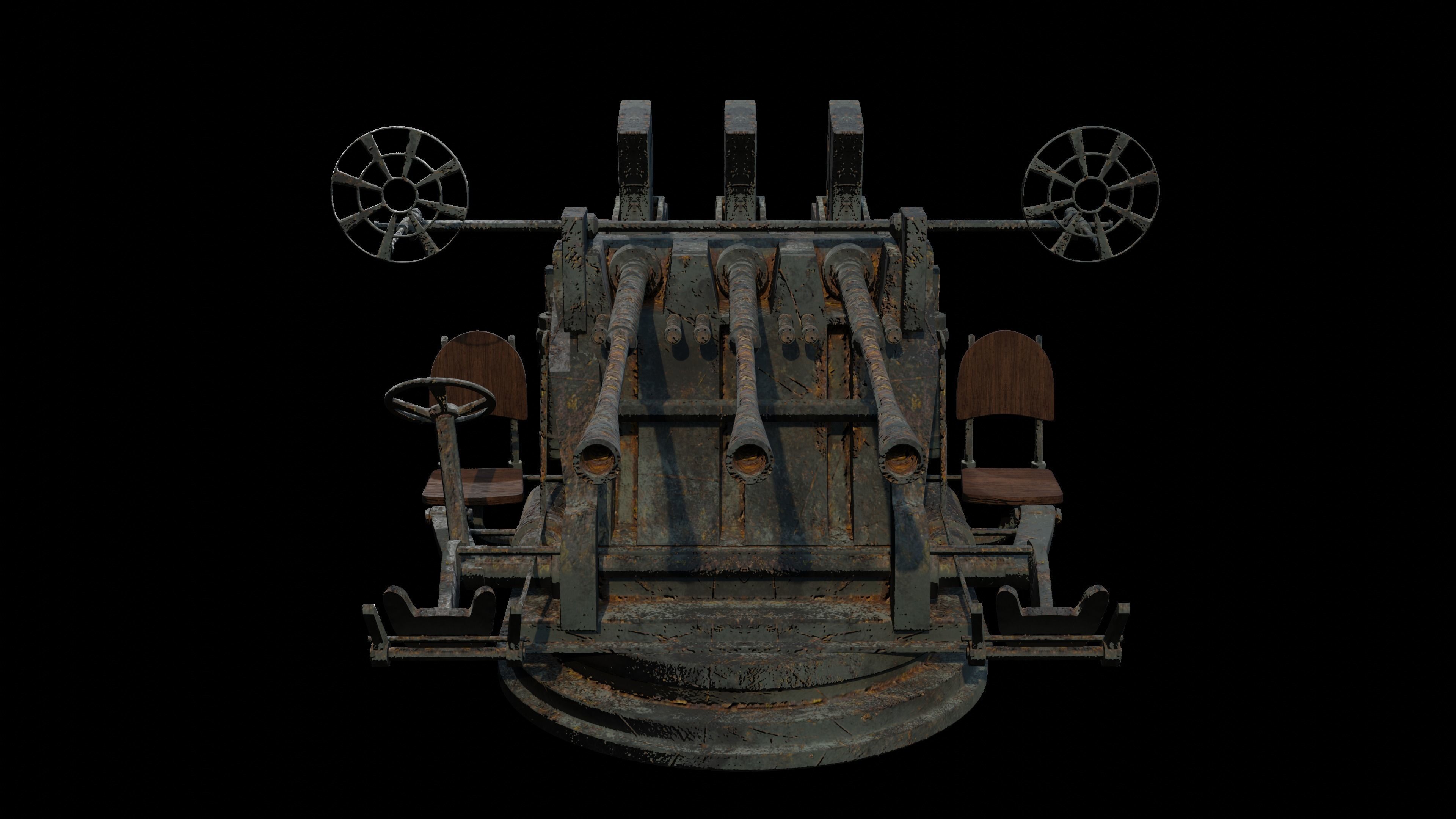 Type 96 25 mm AT-AA Gun 3D model | CGTrader