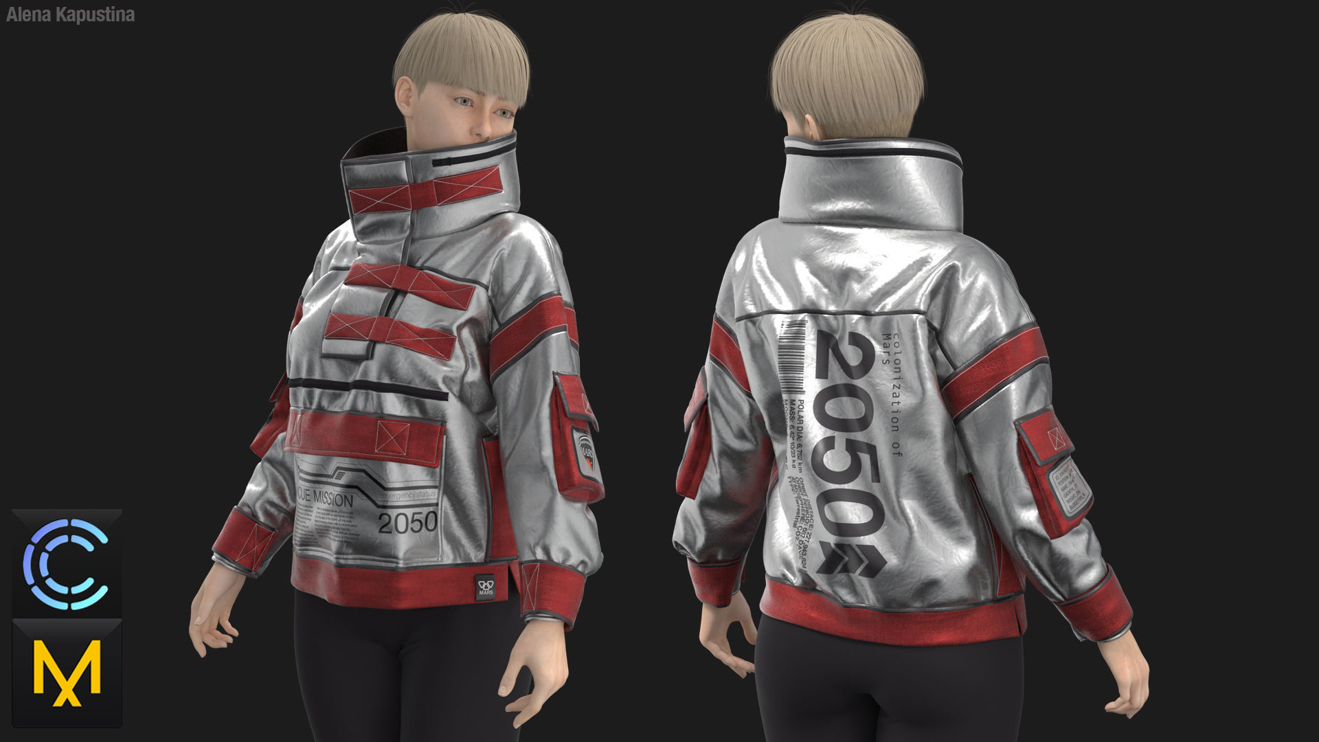 Sci-Fi Female Jacket Marvelous Designer 3D model | CGTrader
