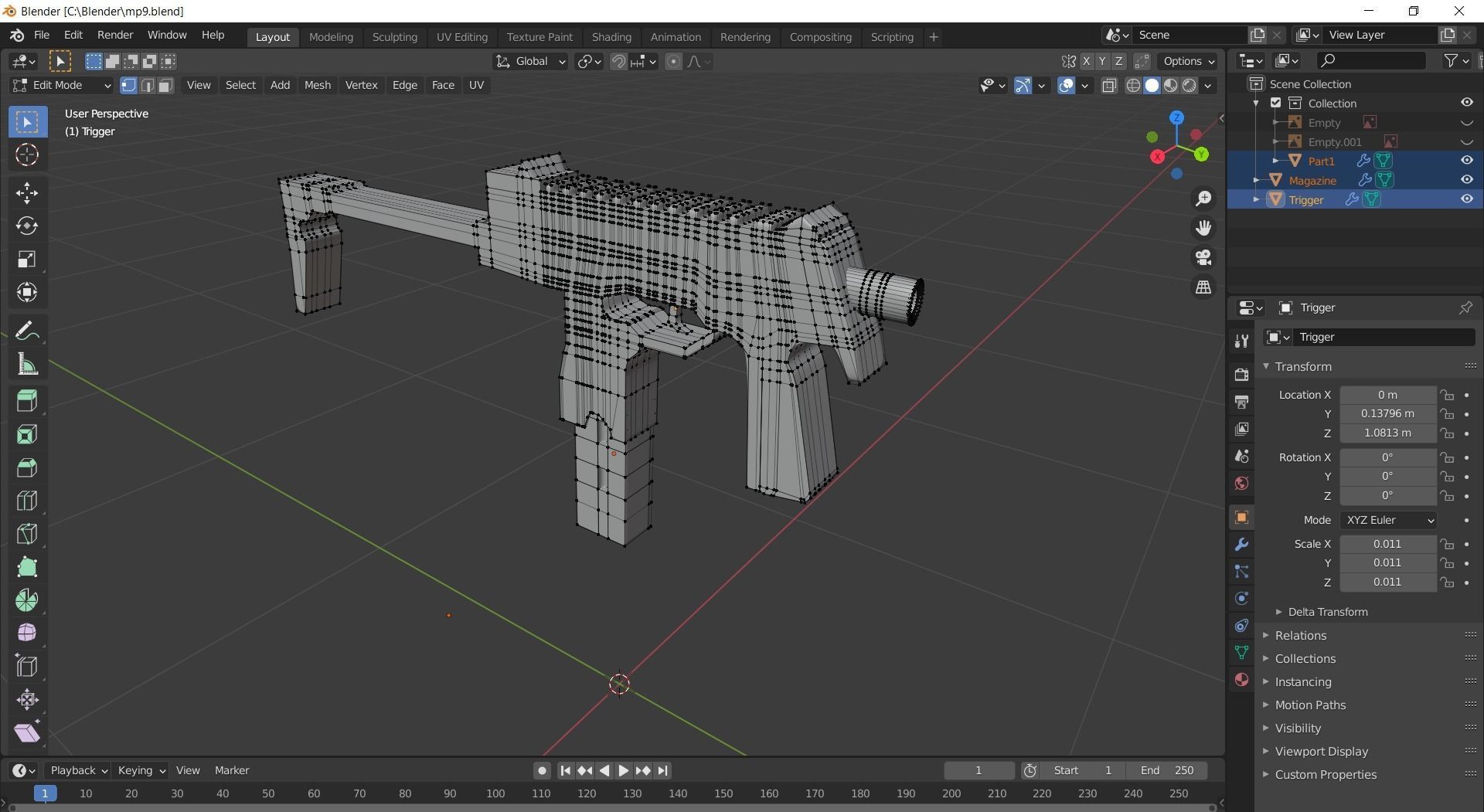 Custom SMG free 3D model | CGTrader