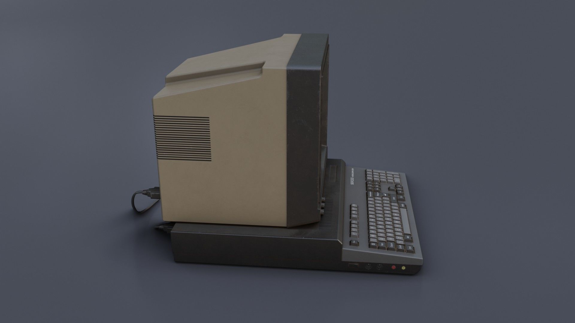 3D model Old Home Computer - Microcomputer VR / AR / low-poly | CGTrader