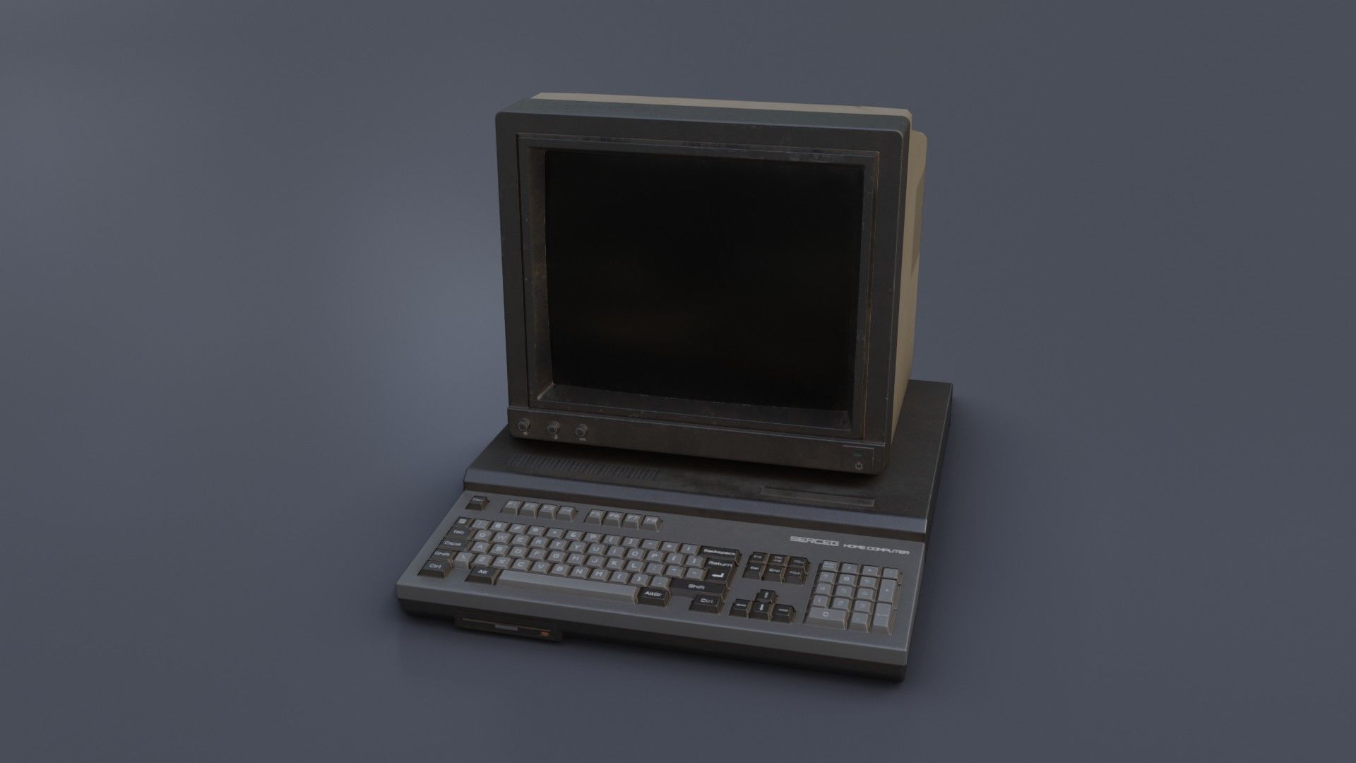 3D model Old Home Computer - Microcomputer VR / AR / low-poly | CGTrader