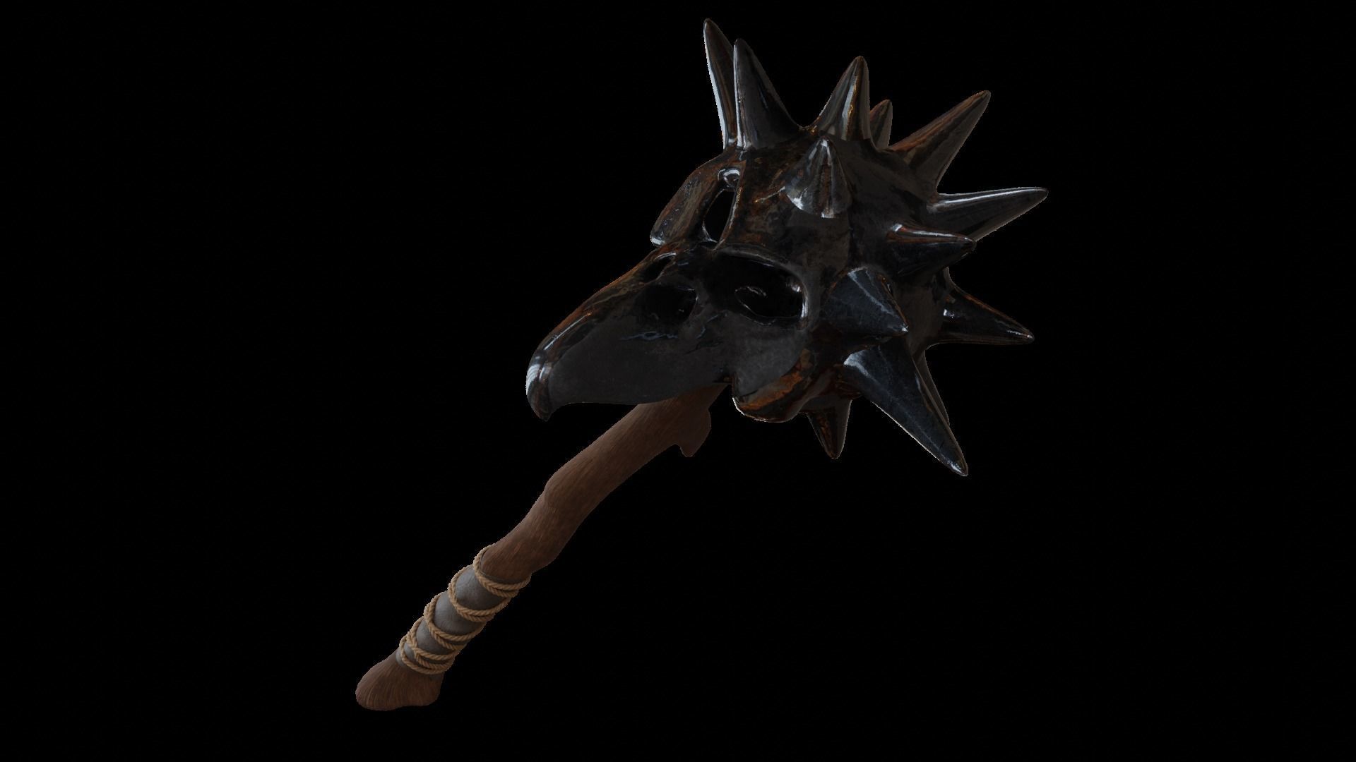 3D model 3D Bird Skull Mace model VR / AR / low-poly | CGTrader