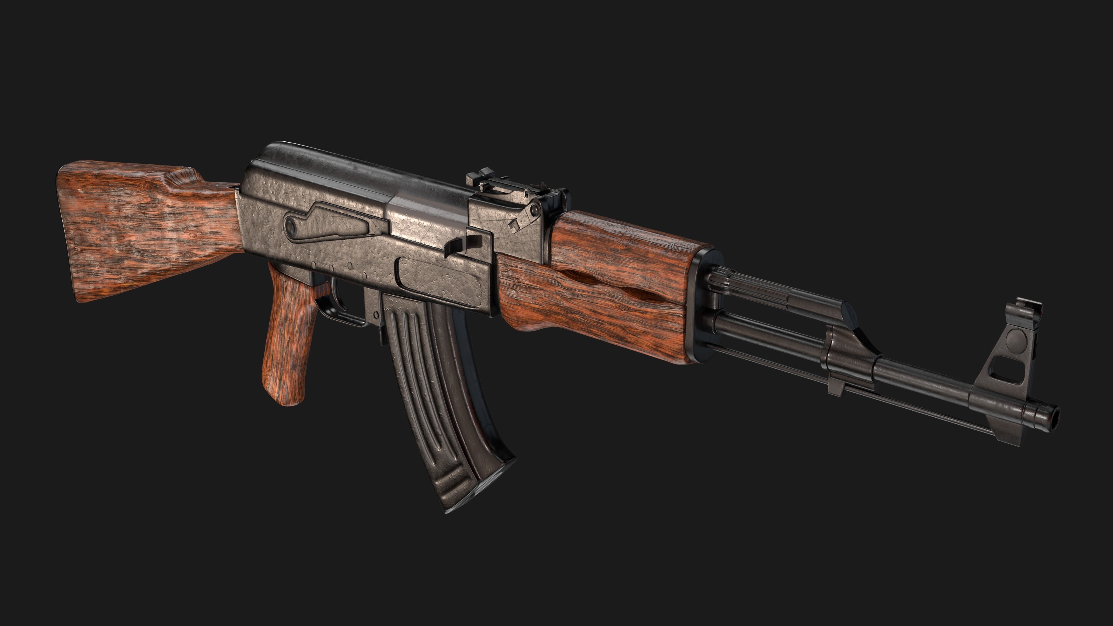 AK-47 ak - rifle 3D model | CGTrader