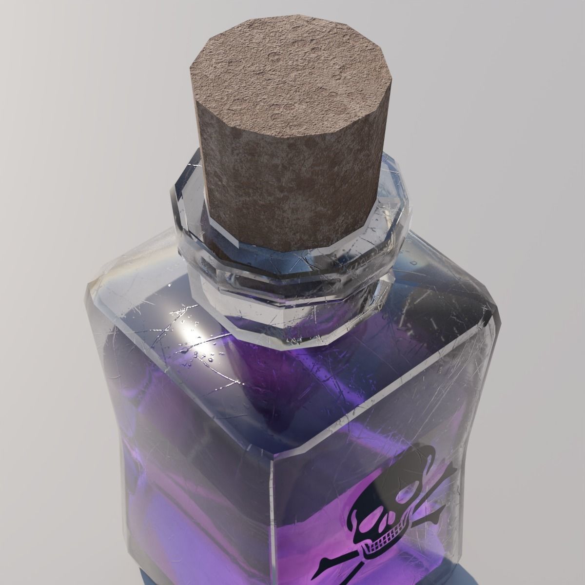 3D model Poison liquid in bottle VR / AR / low-poly | CGTrader