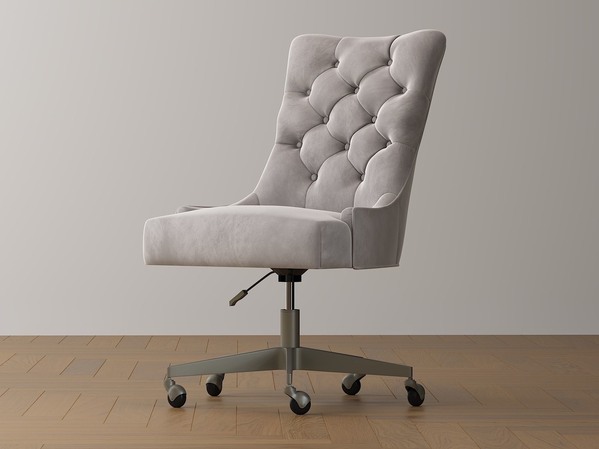 Rh Martine adjustable velvet desk Chair 3D model | CGTrader