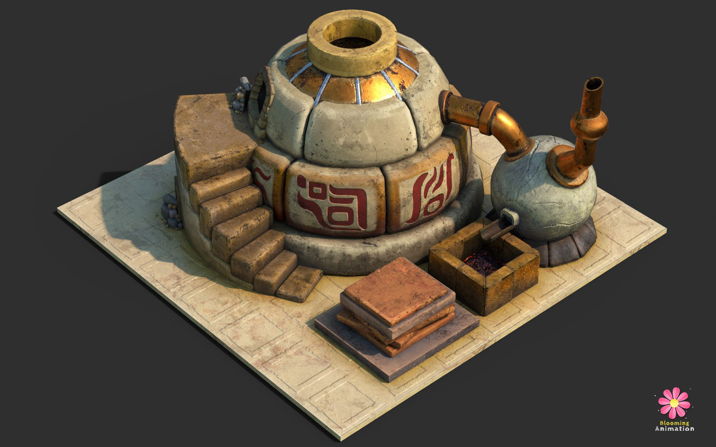 3D model Medieval Iron Smelter VR / AR / low-poly | CGTrader