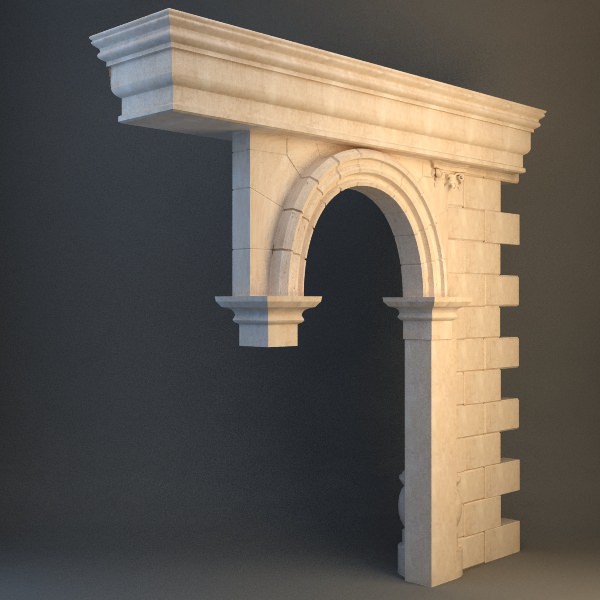 Stone Column Arch 3D model | CGTrader