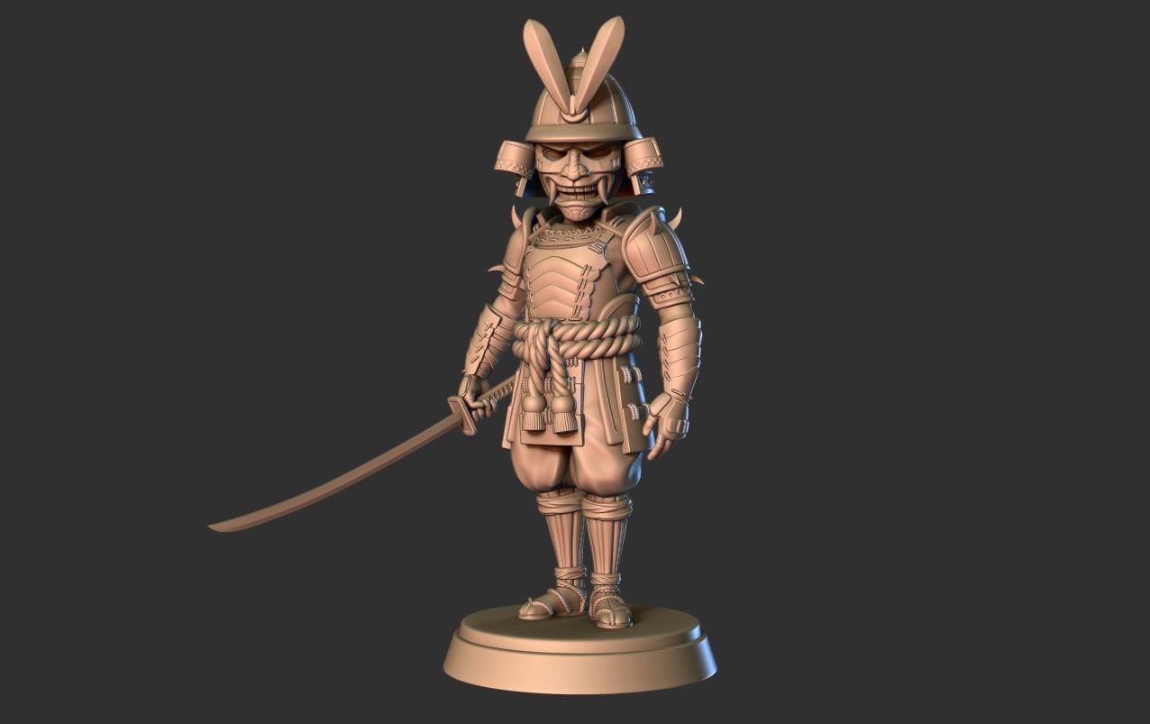 Samurai Miniature 2 -Mini Troop -3D print model free 3D model 3D ...