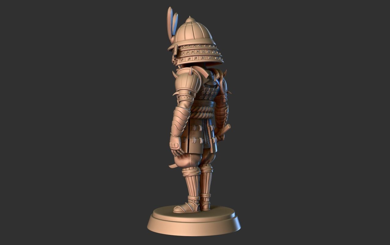 Samurai Miniature 2 -Mini Troop -3D print model free 3D model 3D ...