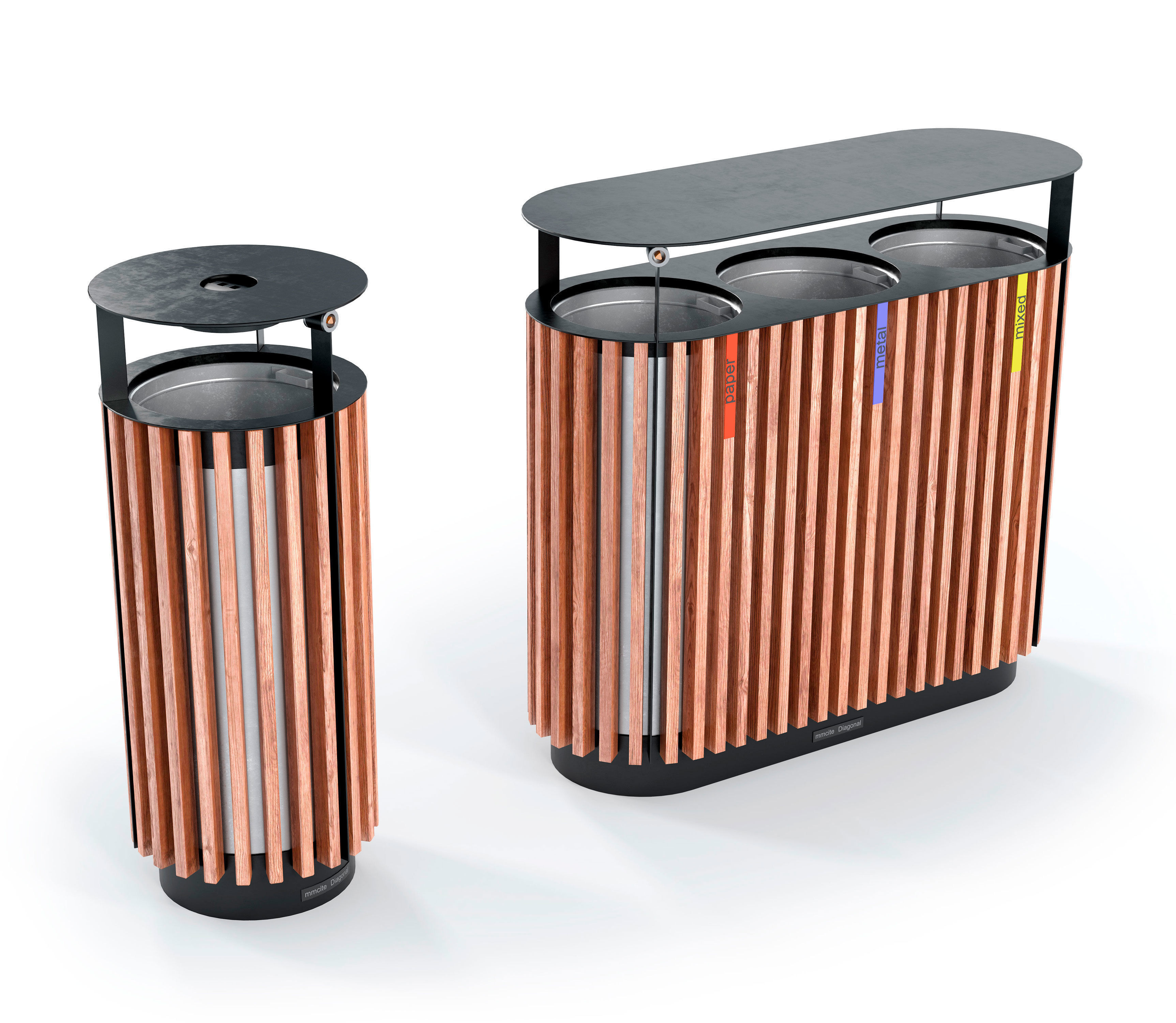 Mmcite Litter bins Diagonal 3D model | CGTrader