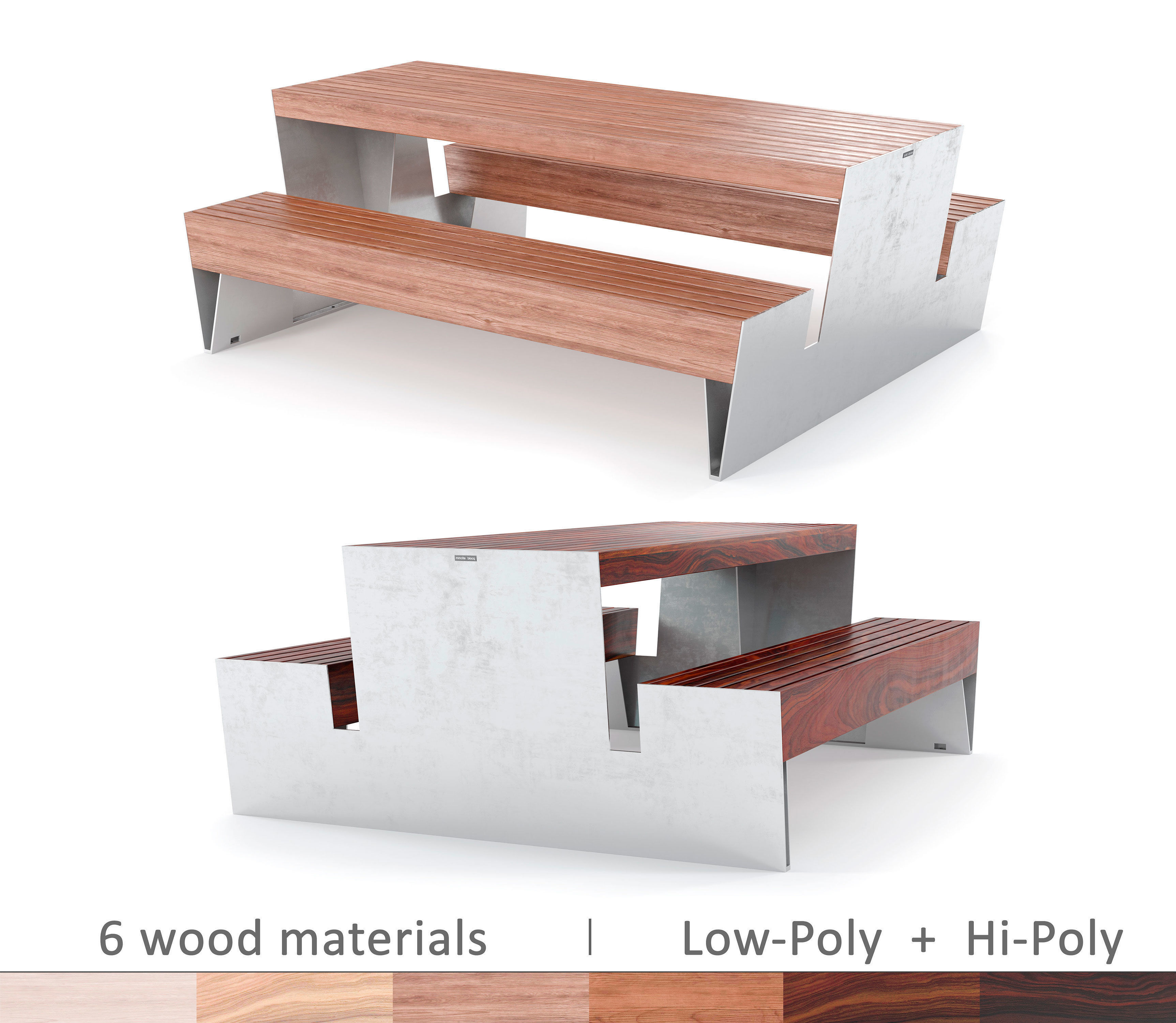3D model Mmcite Table Blocq VR / AR / low-poly | CGTrader