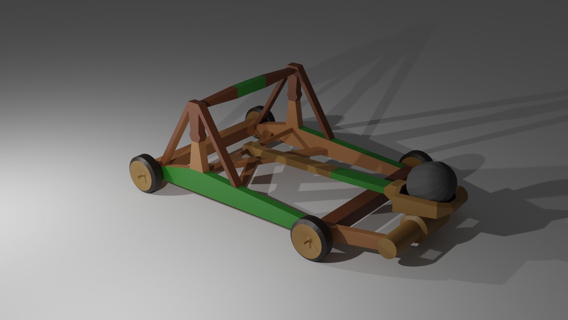 3D model Medieval War Catapult Lowpoly VR / AR / low-poly | CGTrader