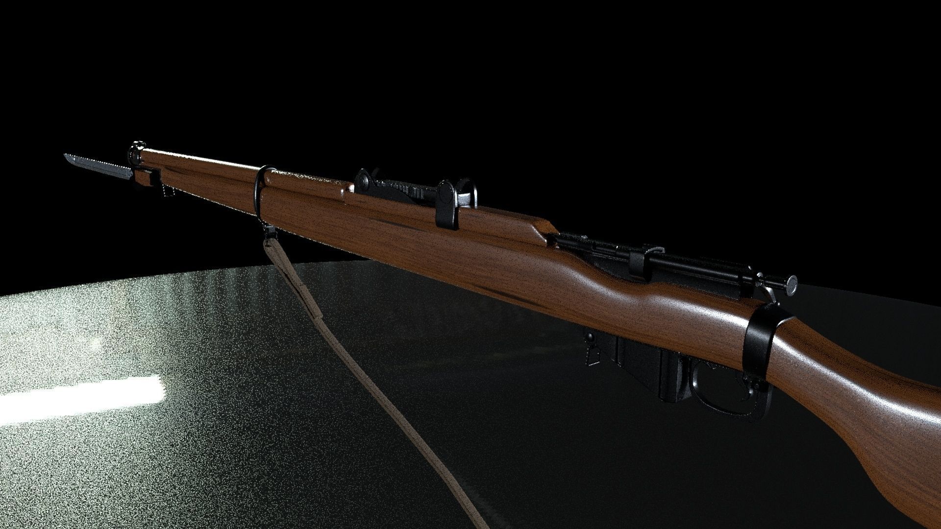 303 gun 3D model animated | CGTrader