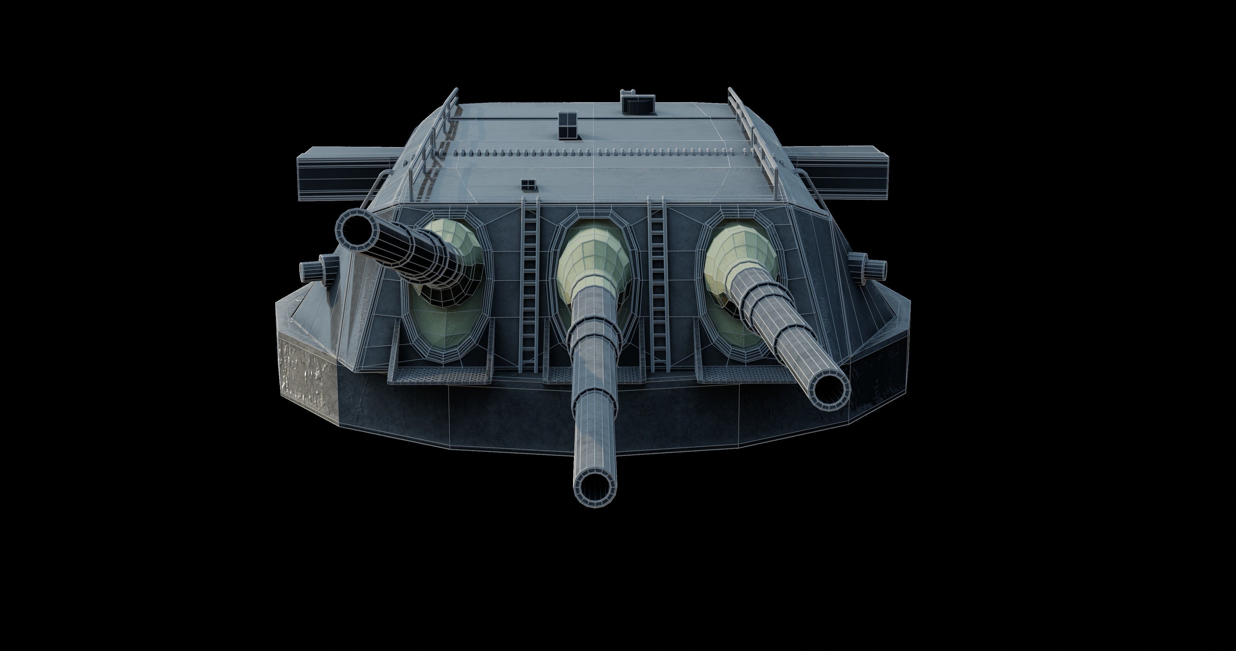 Type 94 naval gun 3D model | CGTrader