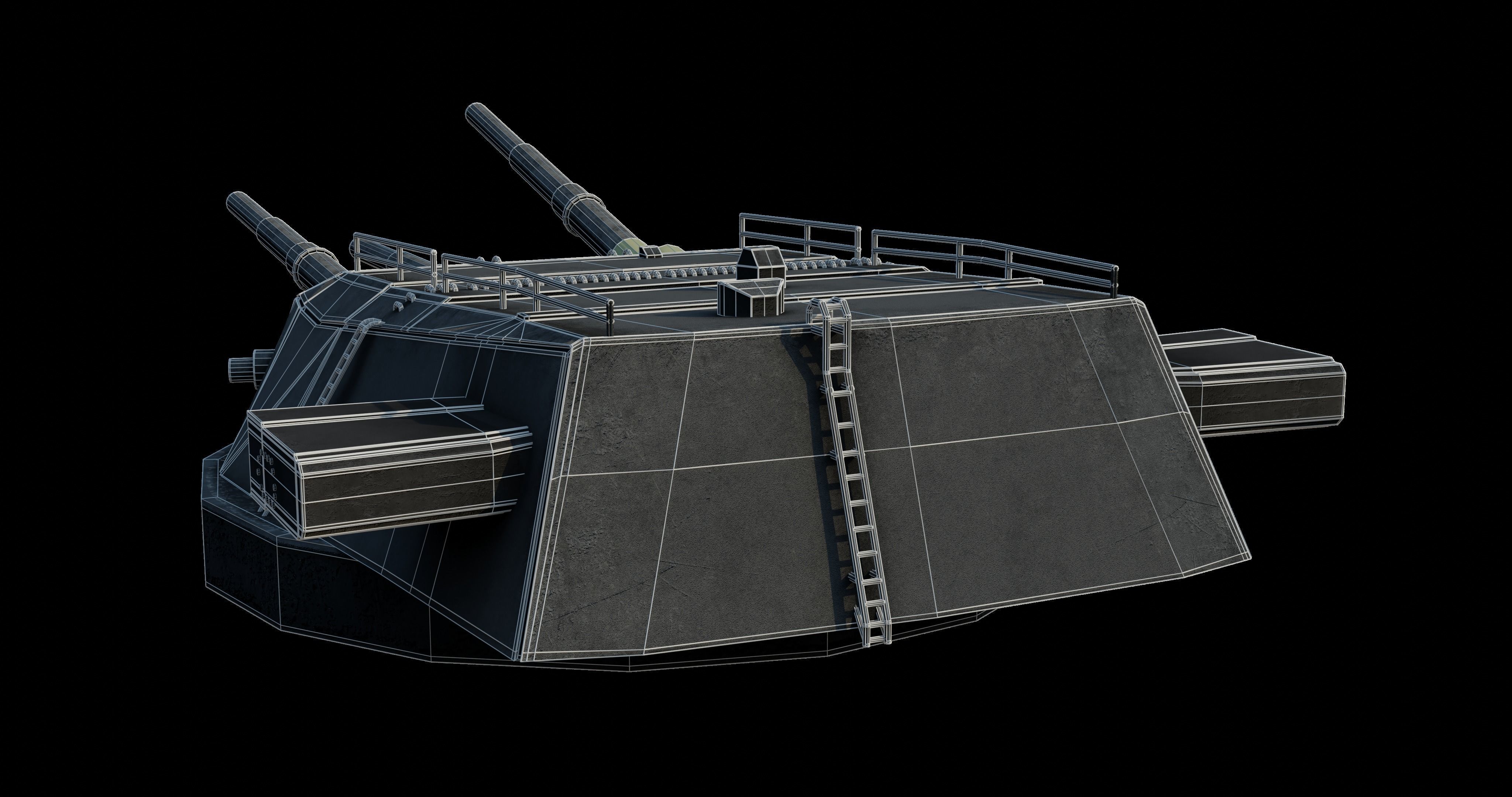 Type 94 naval gun 3D model | CGTrader