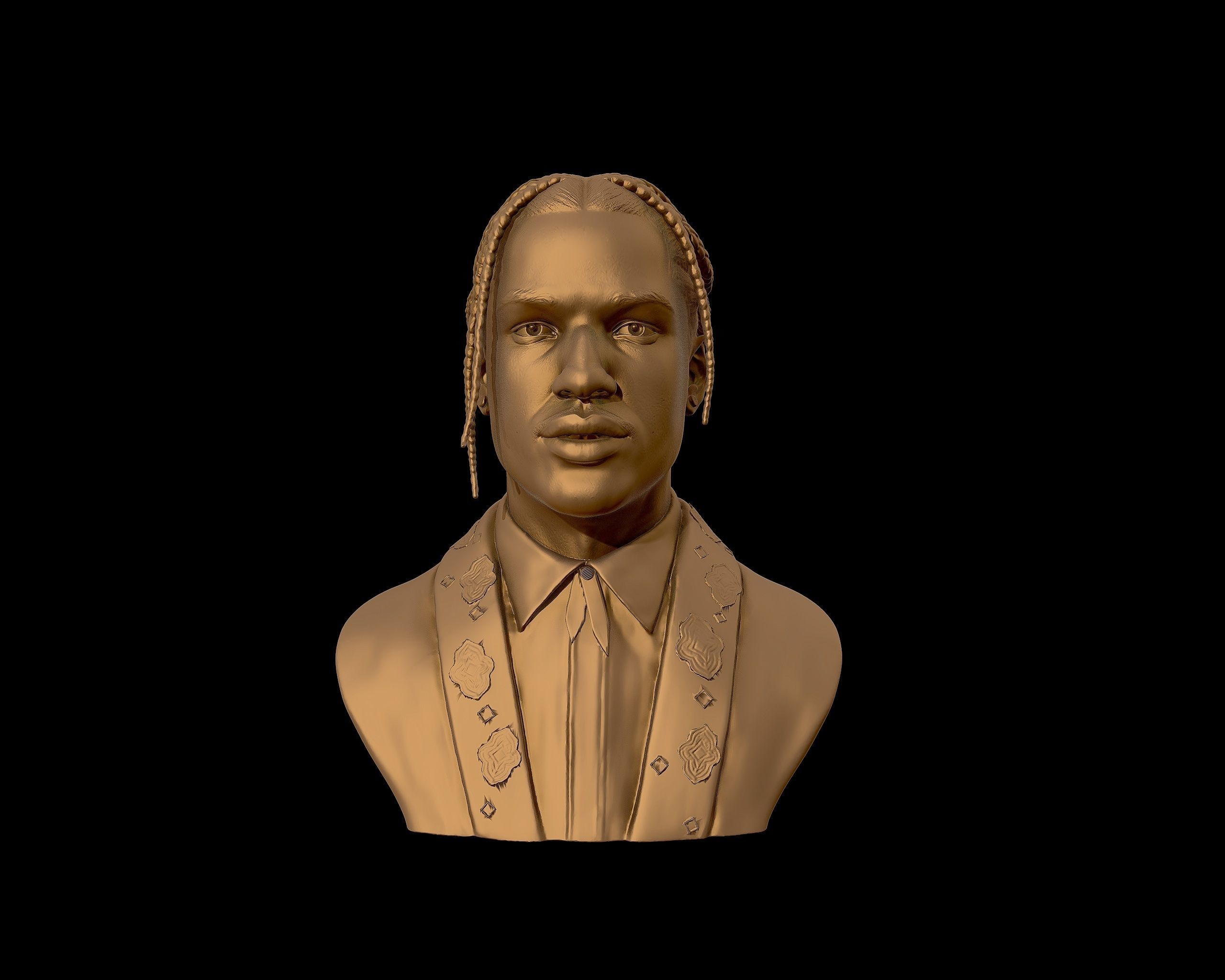 ASAP Rocky Portrait sculpture 3D model 3D printable | CGTrader