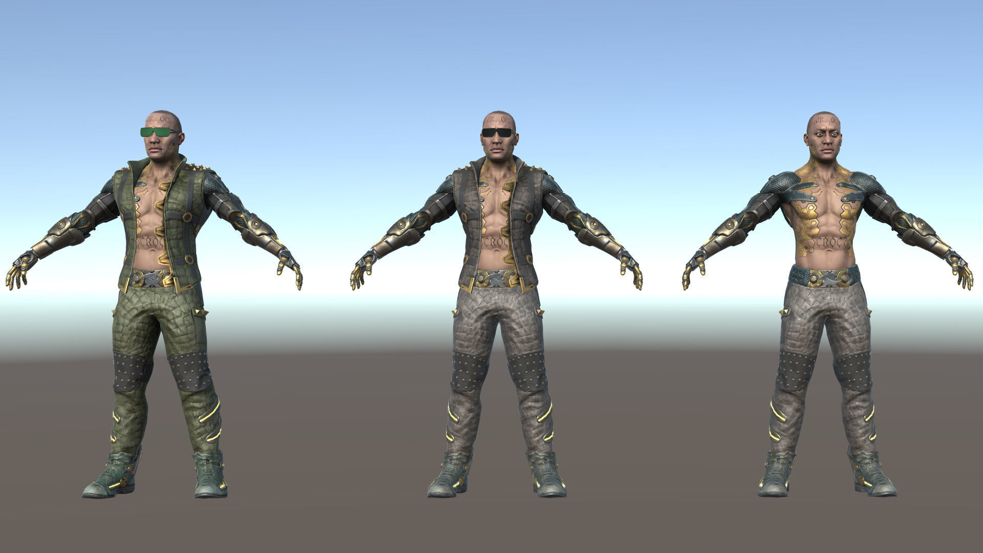 3D model Croc men VR / AR / low-poly rigged | CGTrader