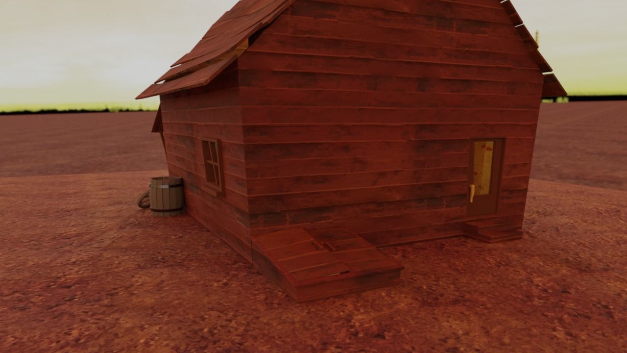 3D model Courage The Cowardly dog house VR / AR / low-poly | CGTrader