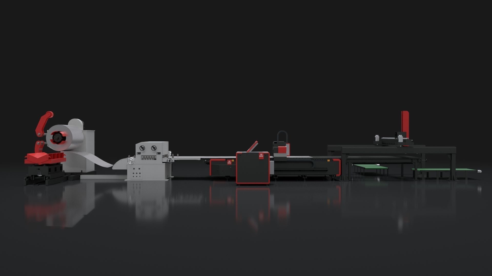 Coil laser cutting machine Animation 3D model animated rigged | CGTrader