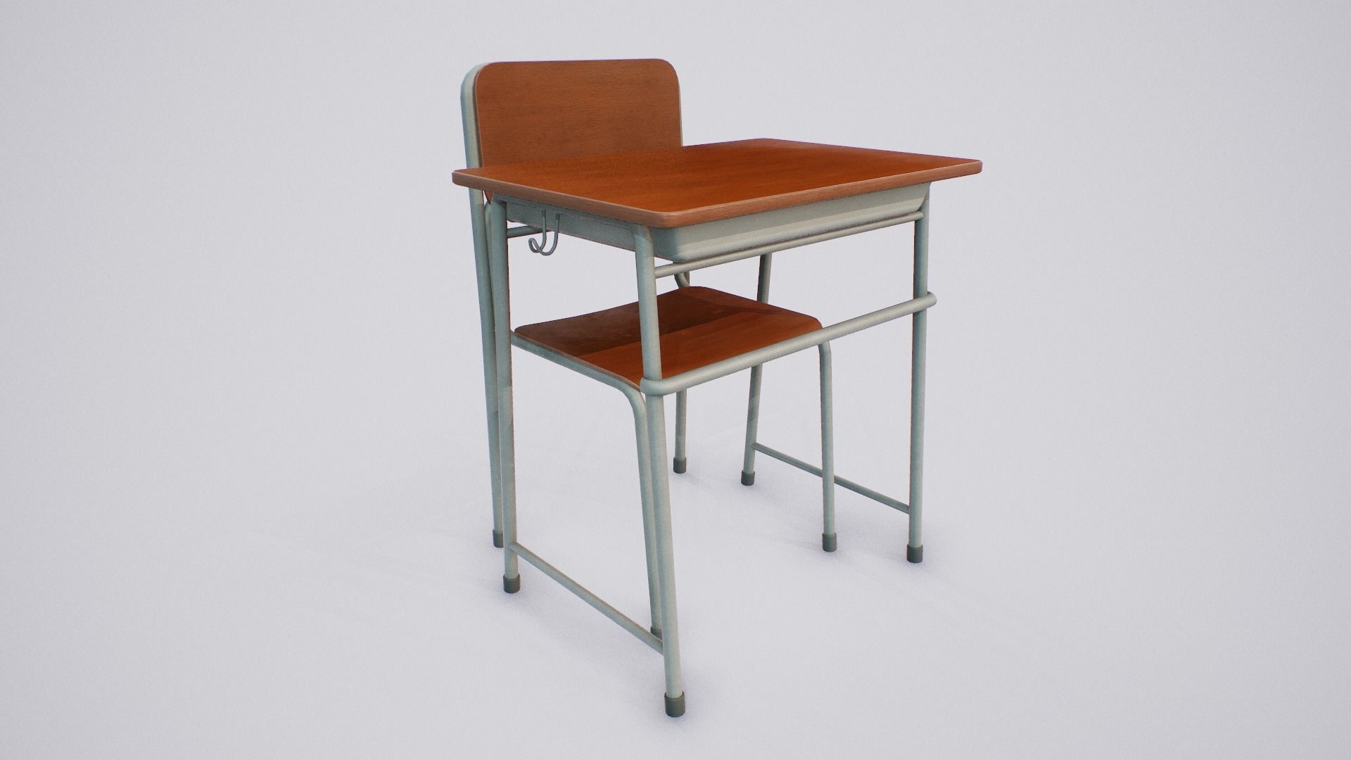 3D model Japanese School Desk and Chair VR / AR / low-poly | CGTrader