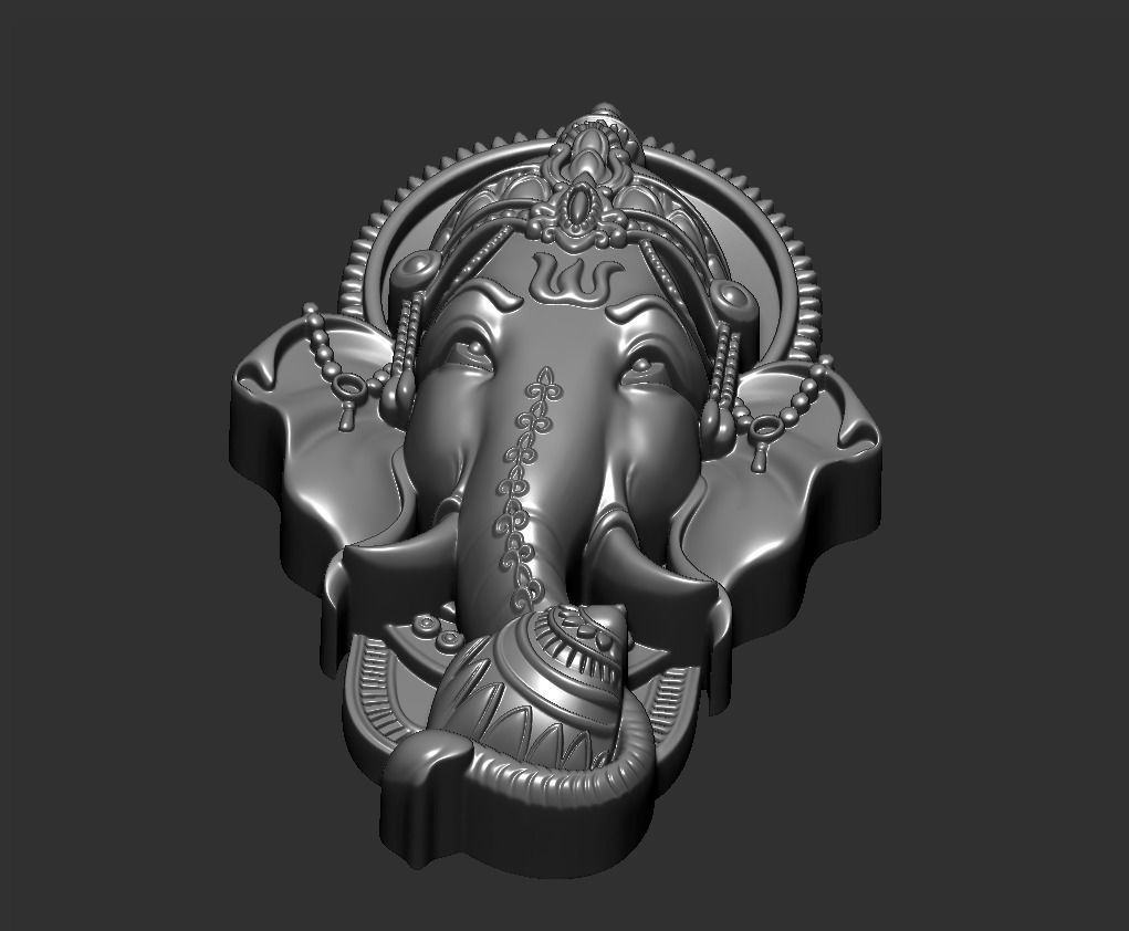 ganesha head 3D model 3D printable | CGTrader