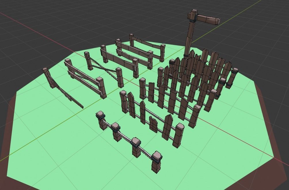 3D model The fence Low-poly VR / AR / low-poly | CGTrader