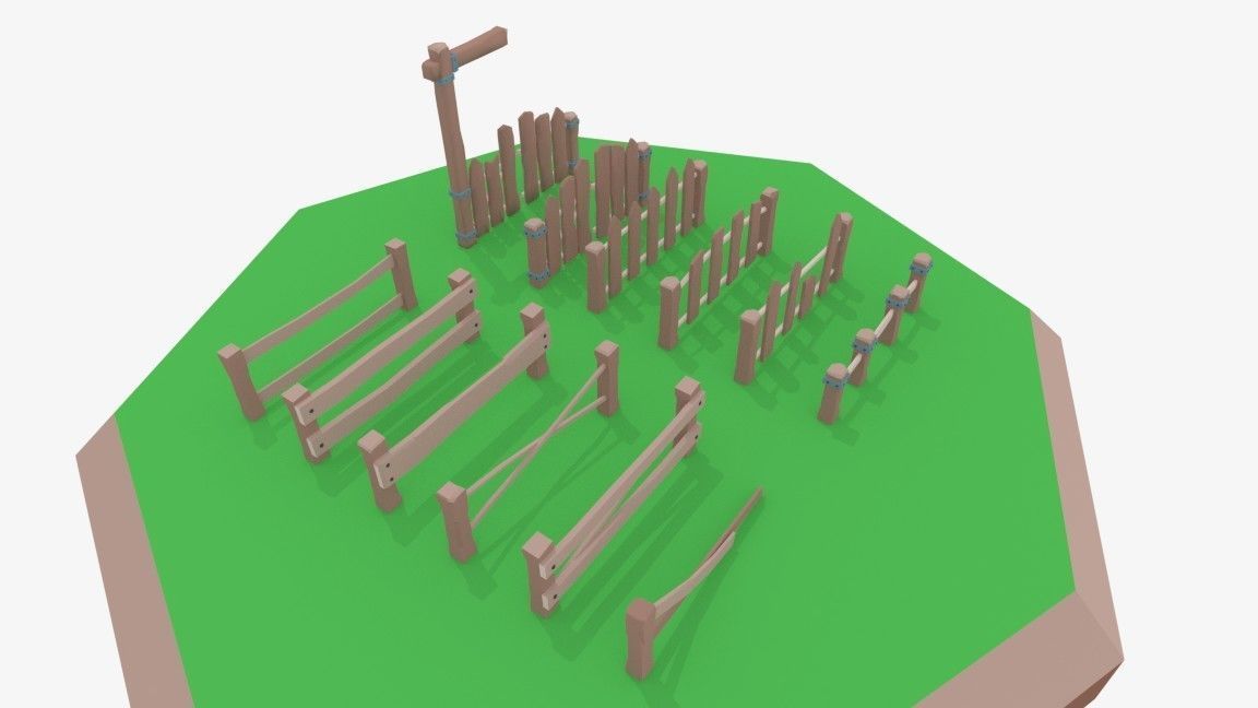 3D model The fence Low-poly VR / AR / low-poly | CGTrader