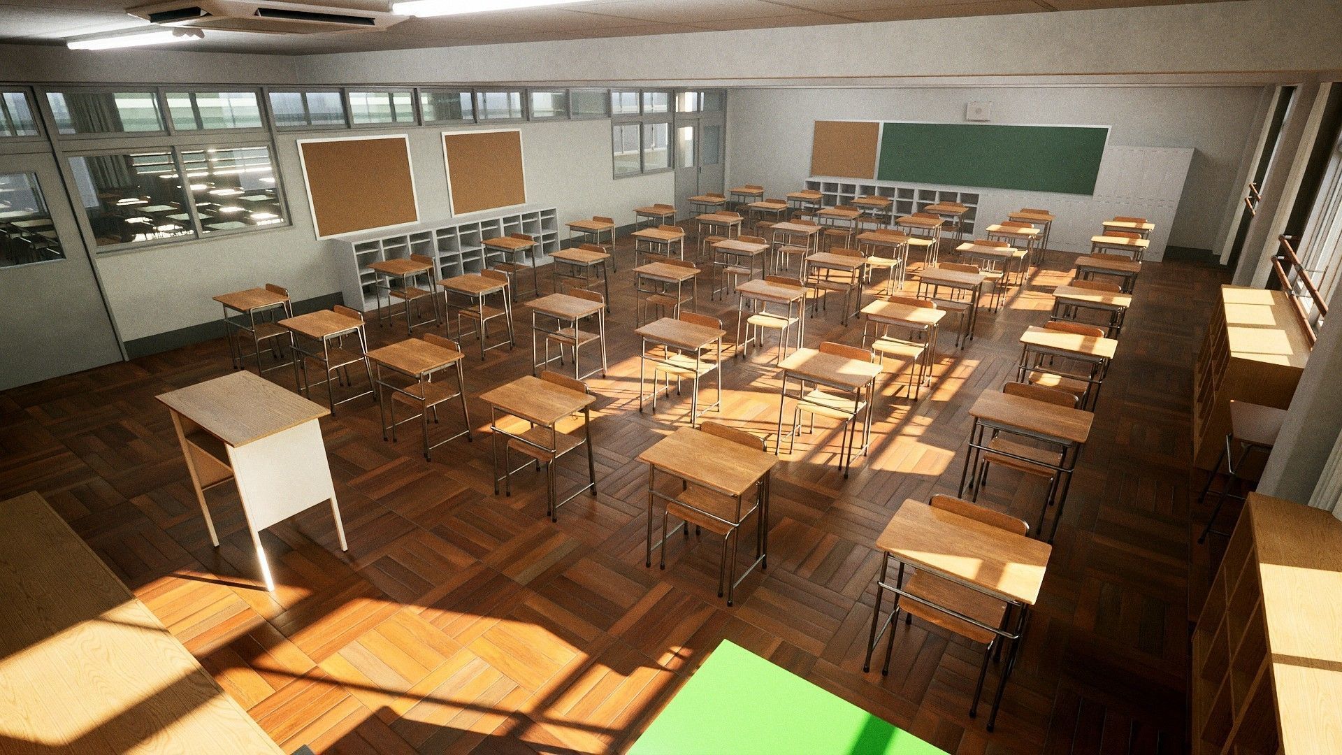 3D model Japanese Classroom Pack - 45 Game Ready Assets VR / AR / low ...