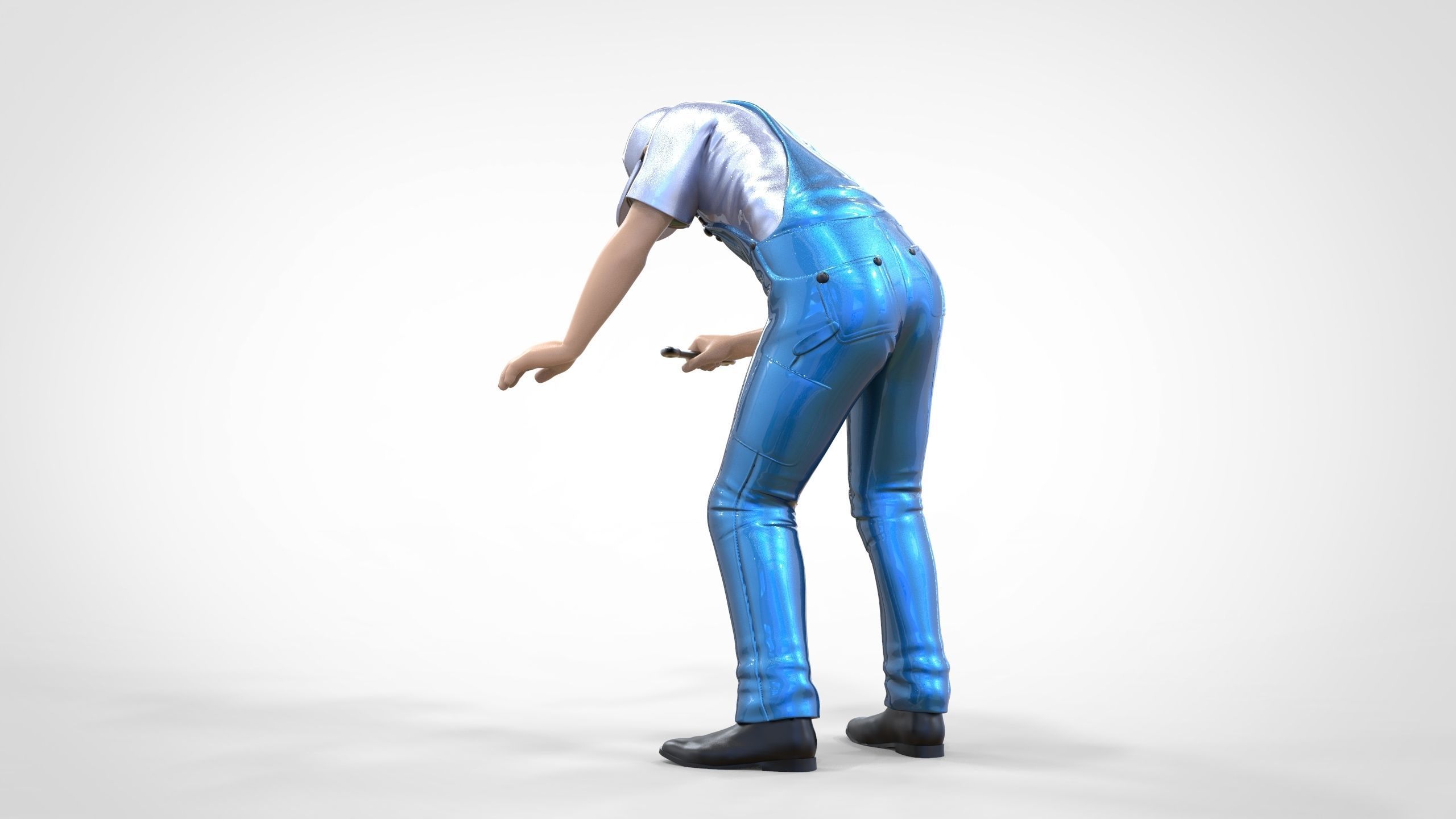 N3 Mechanic bend over car 1 64 Miniature 3D model 3D printable | CGTrader