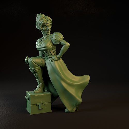 Susie and her box Professionally Pre-Supported 3D model 3D printable ...
