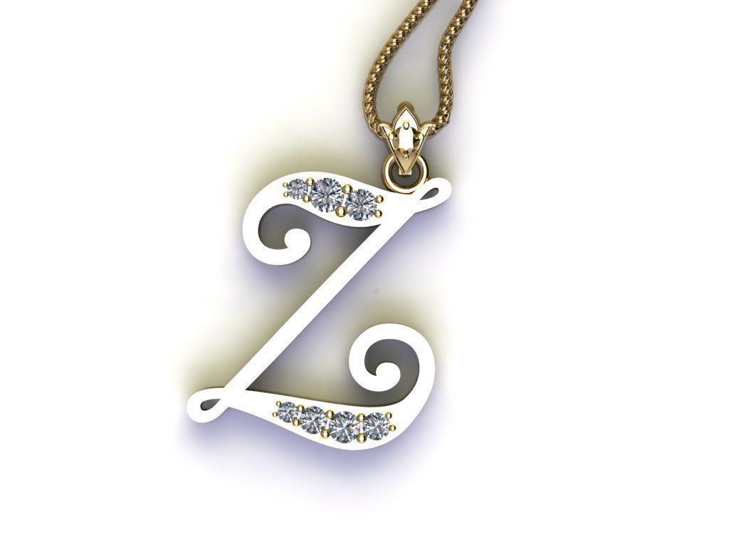 Letter Z Pendant new design in 2021 3D model | CGTrader