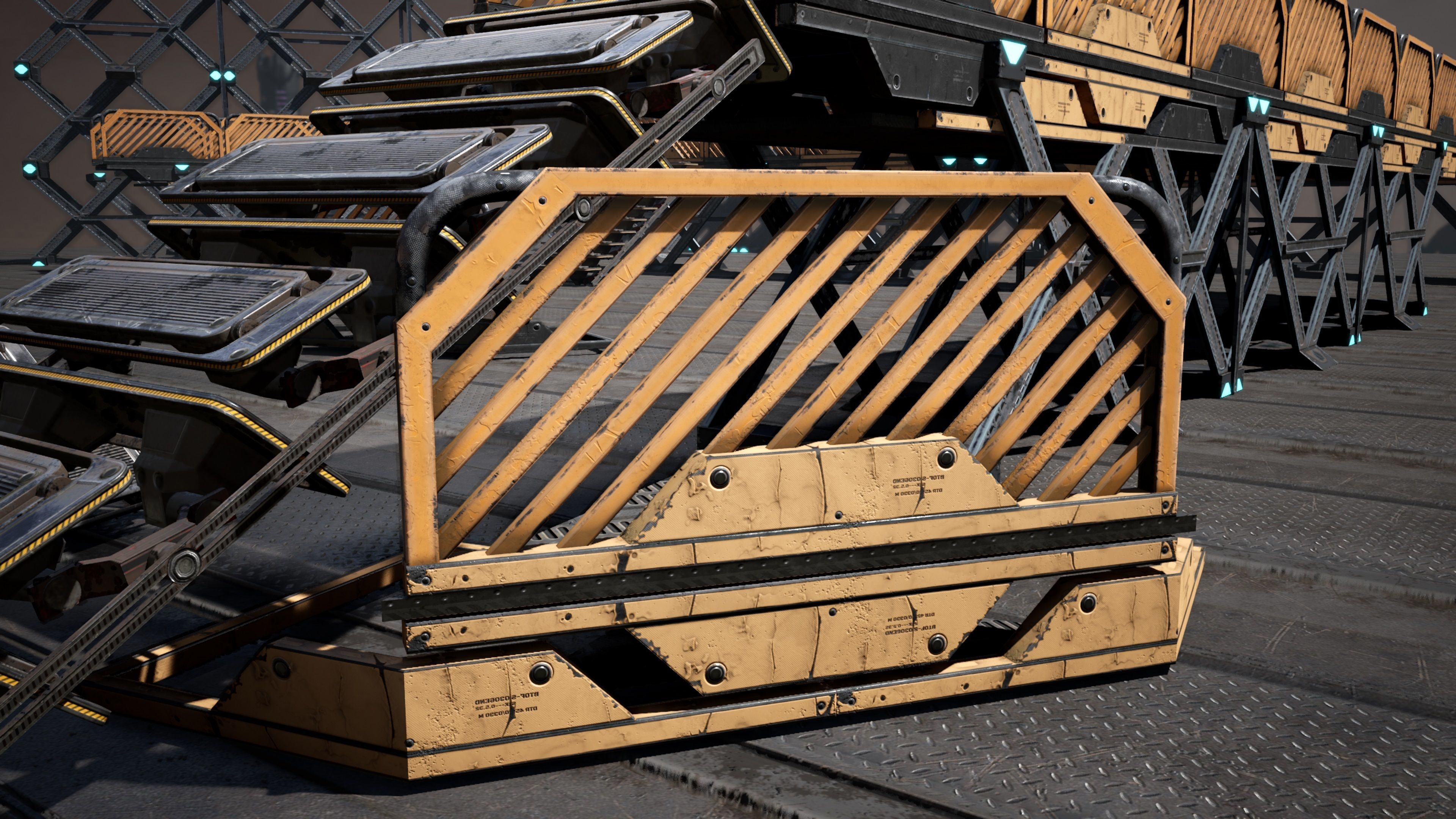 3D model Cyberpunk Structure Foundation- sci fi Collection VR / AR ...