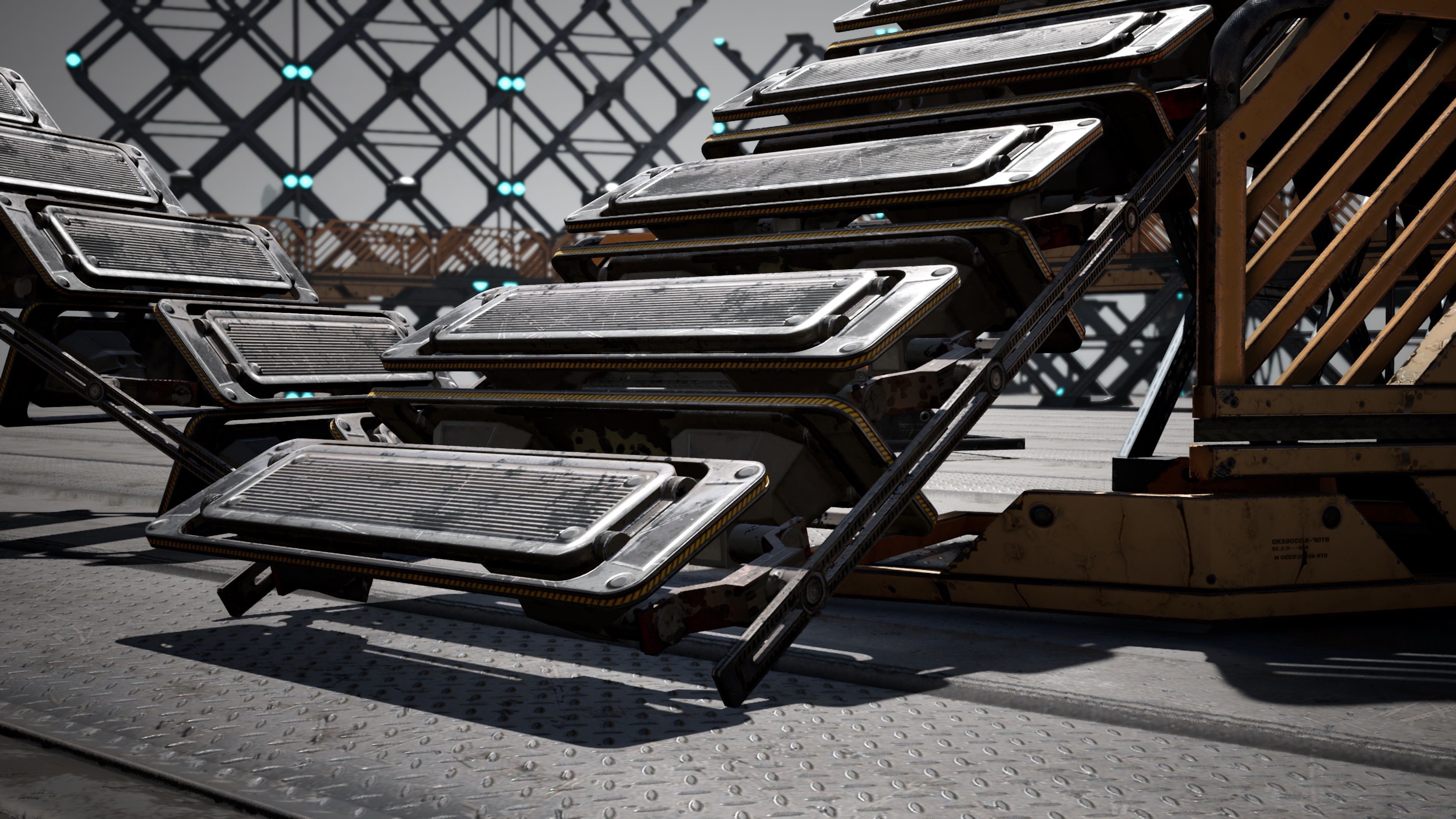 3D model Cyberpunk Structure Foundation- sci fi Collection VR / AR ...