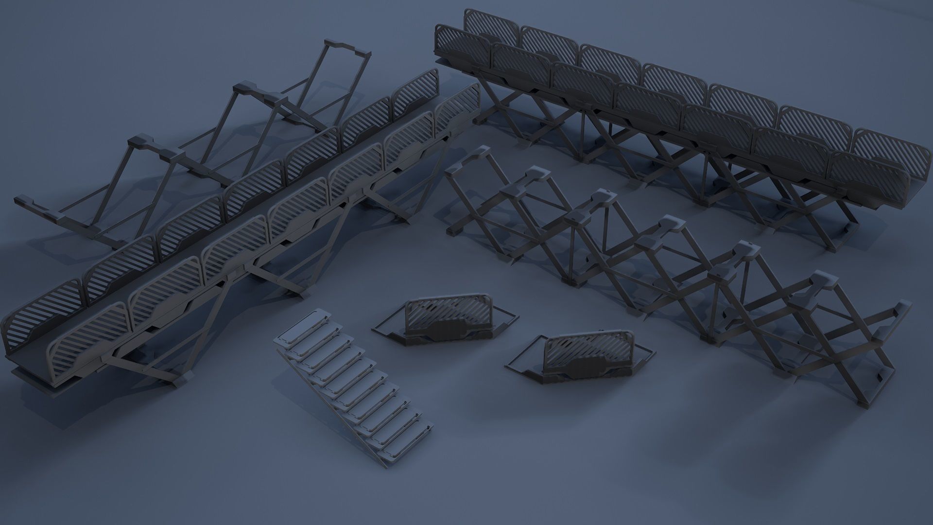 3D model Cyberpunk Structure Foundation- sci fi Collection VR / AR ...