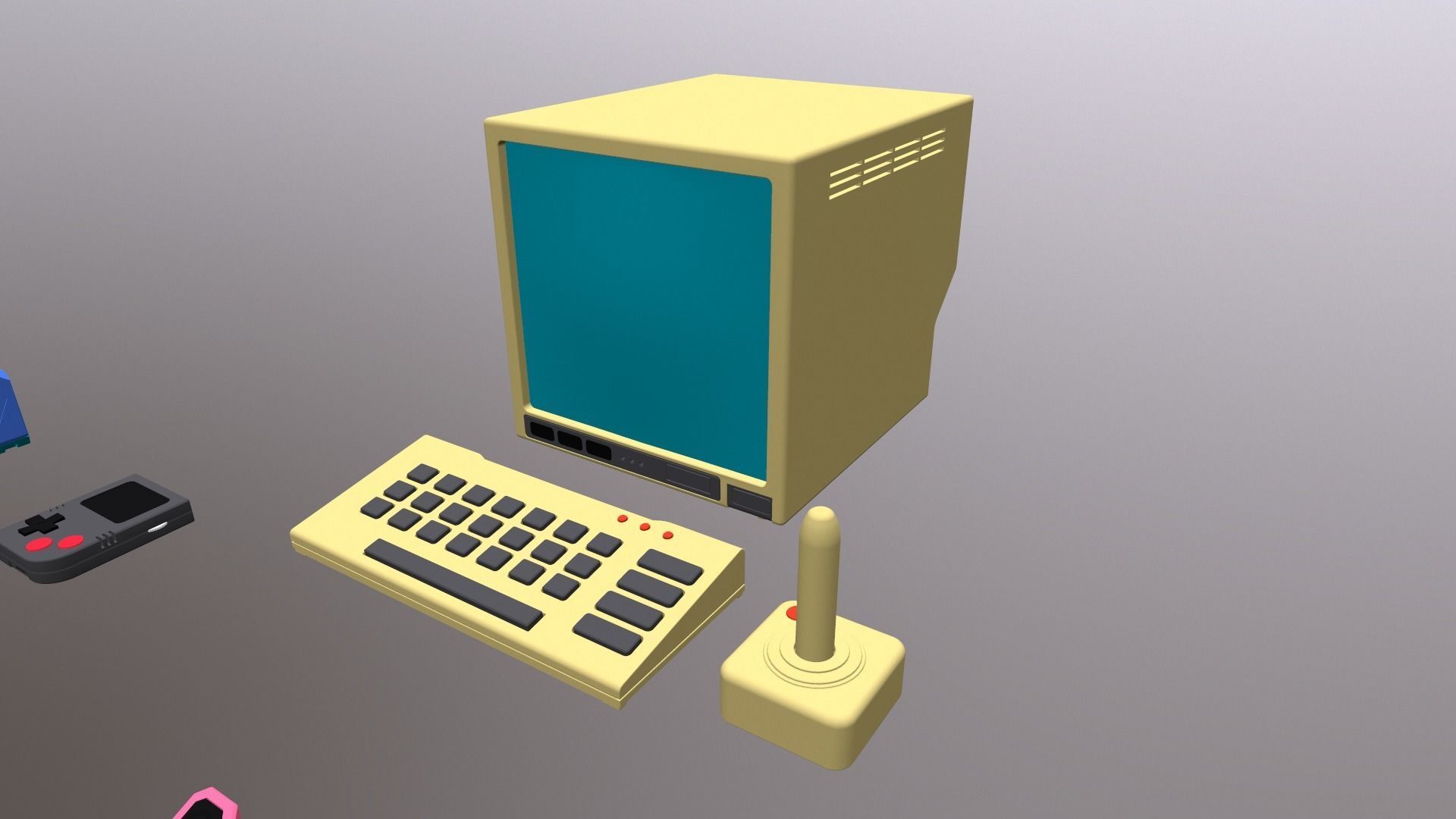 6 Retro Game Icons 3D model | CGTrader