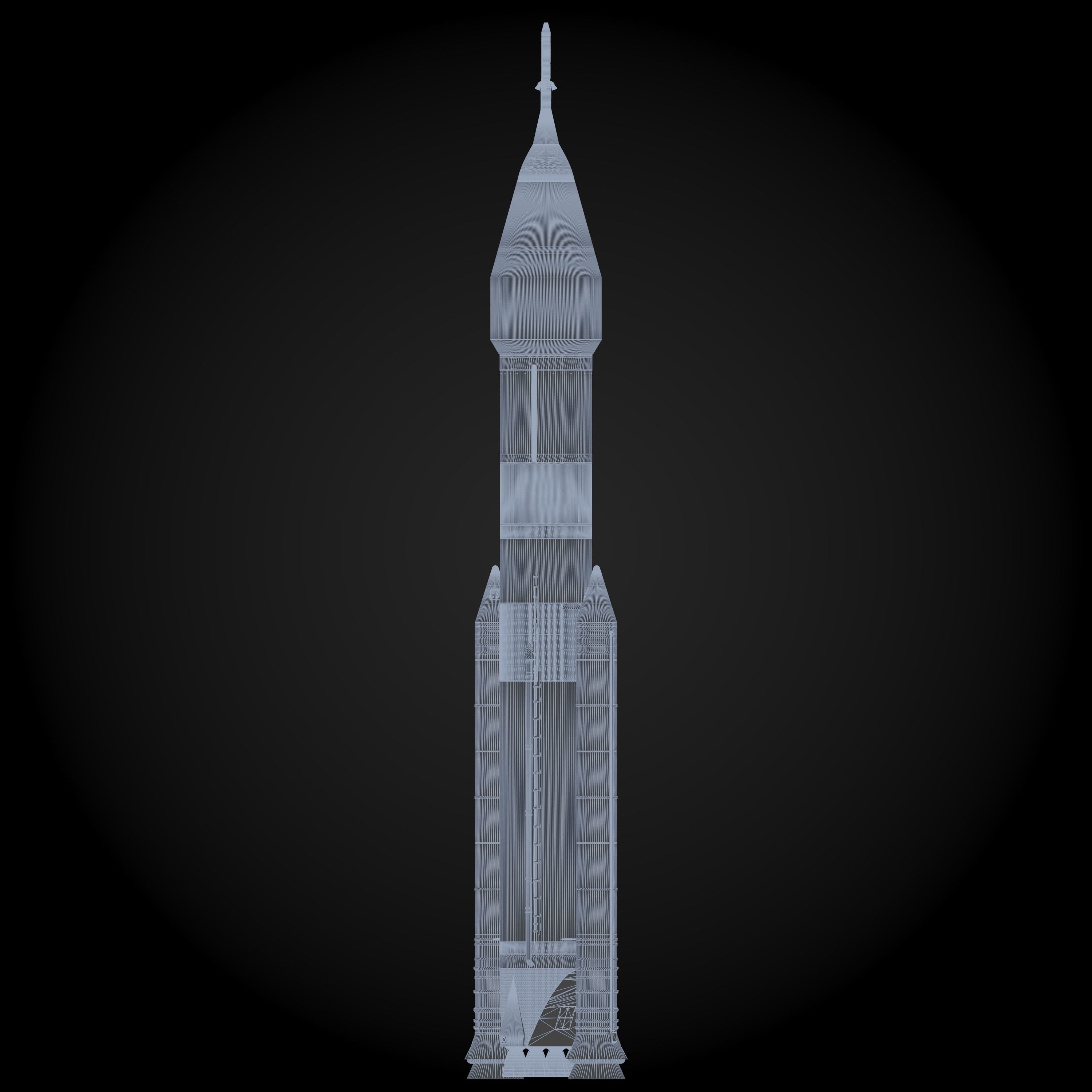 DIRECT 3 Jupiter rocket 3D model | CGTrader