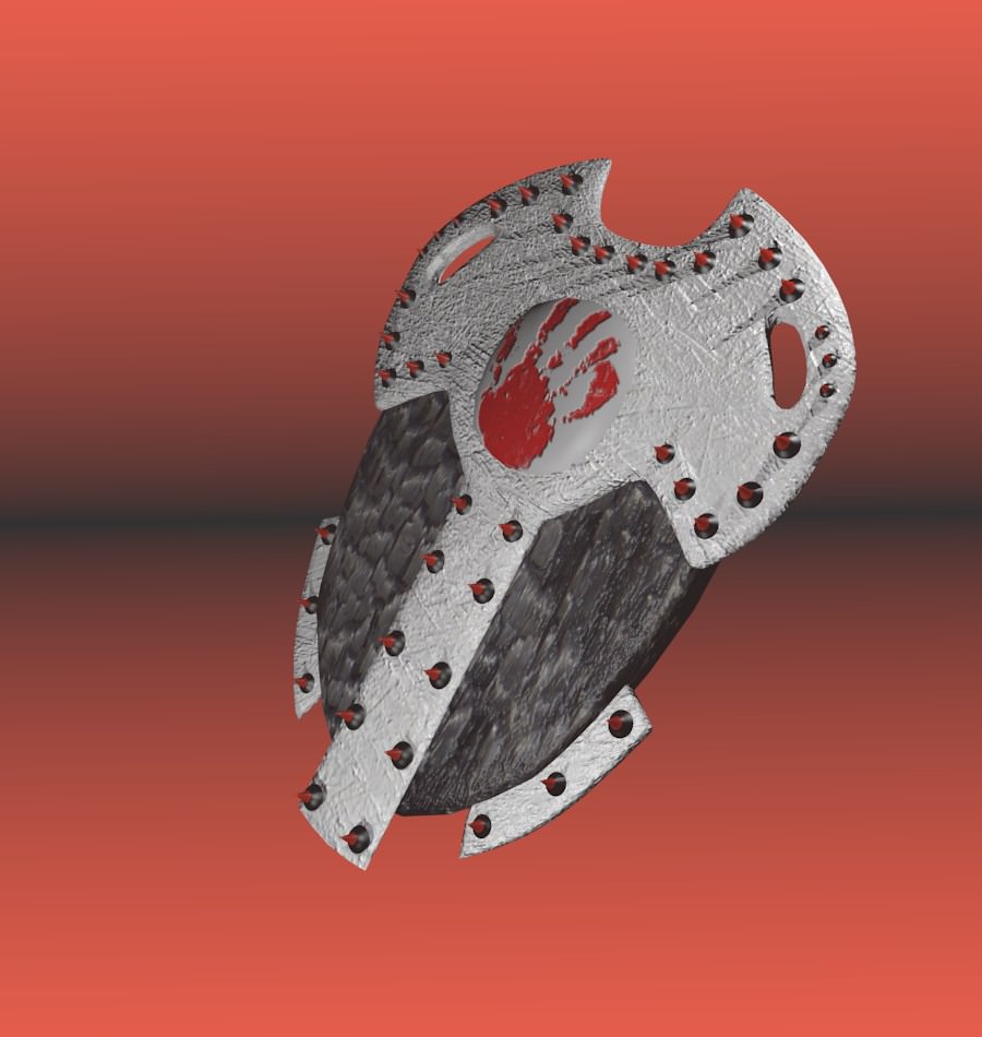 Ornate Spiked Shield 3D model | CGTrader