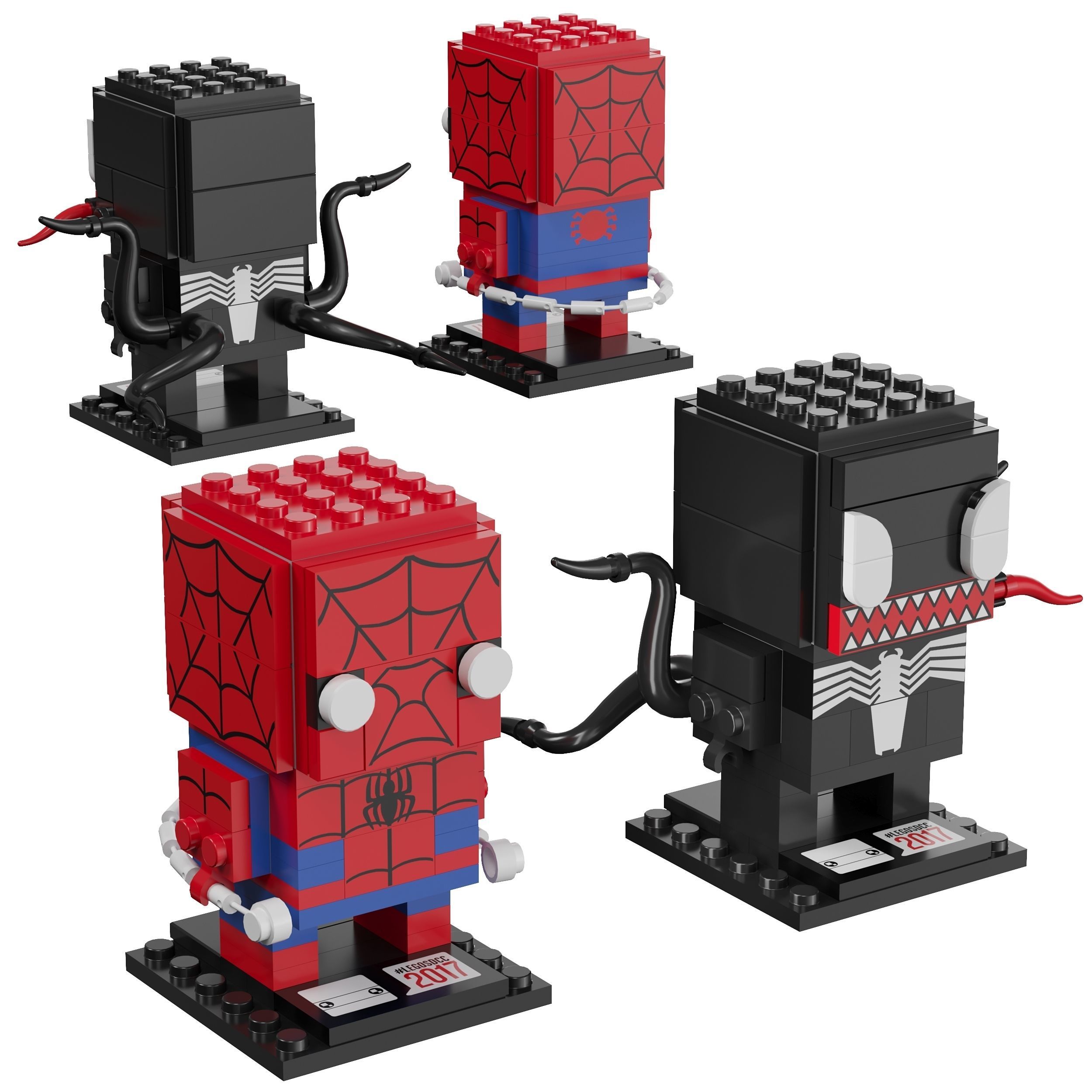 Lego BrickHeadz - 41497 Spider-Man And Venom 3D model | CGTrader