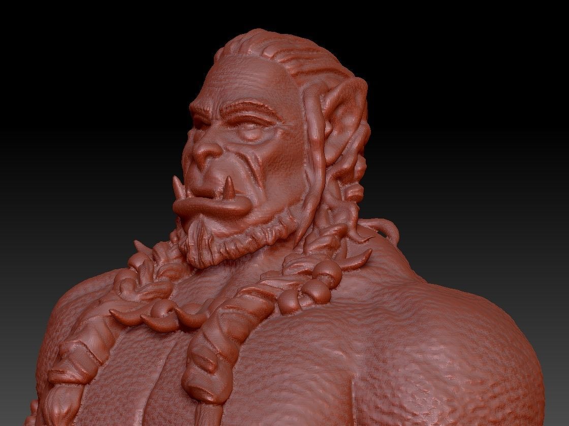 Bust of Durotan 3D model 3D printable | CGTrader
