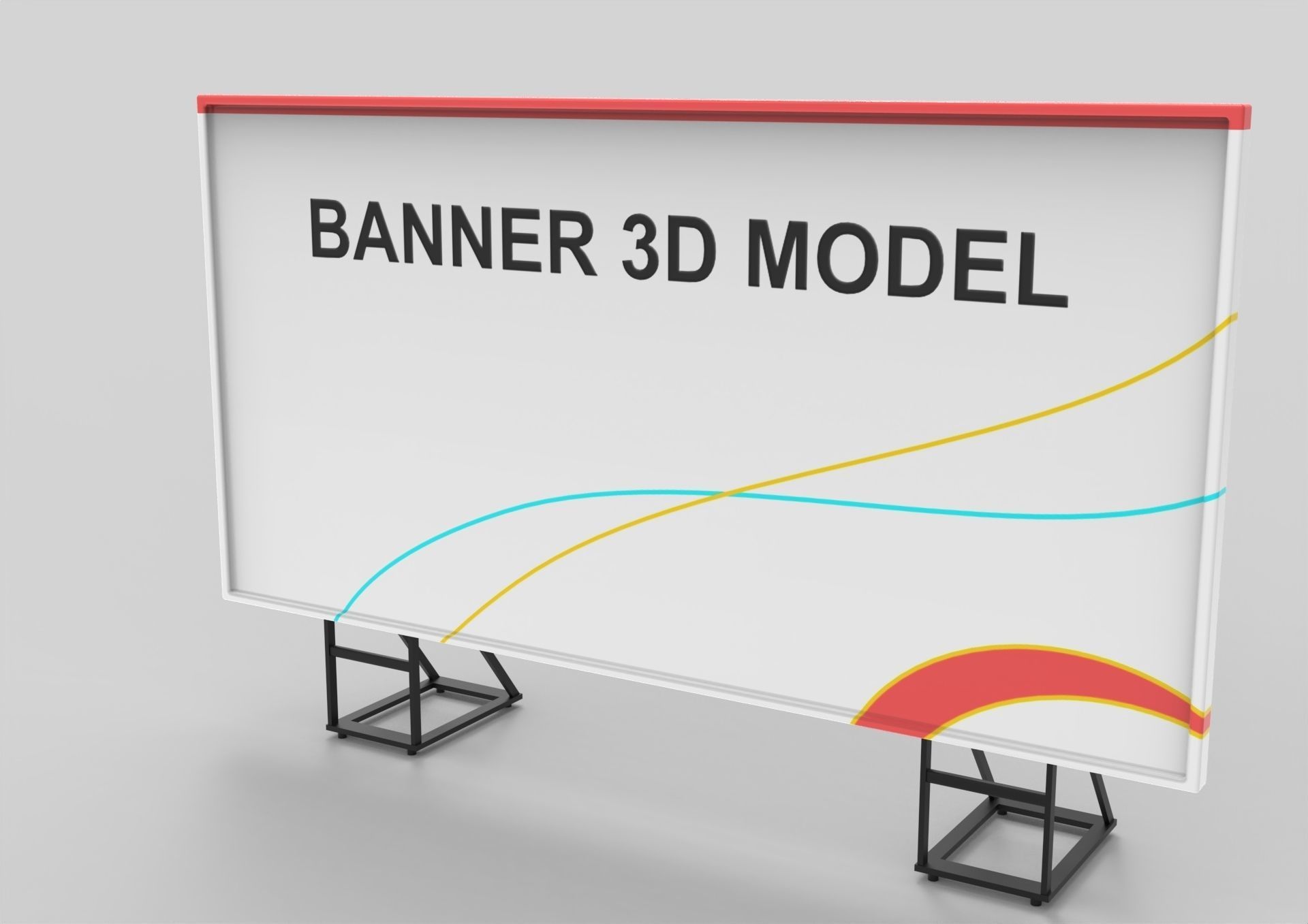banner 3D model 3D model | CGTrader