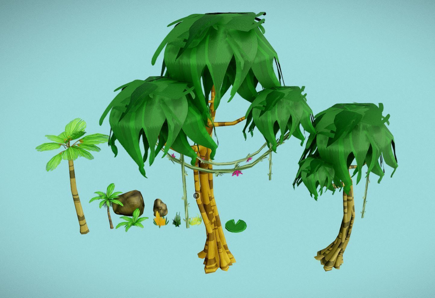 Low Poly Nature Pack free VR / AR / low-poly 3D model | CGTrader