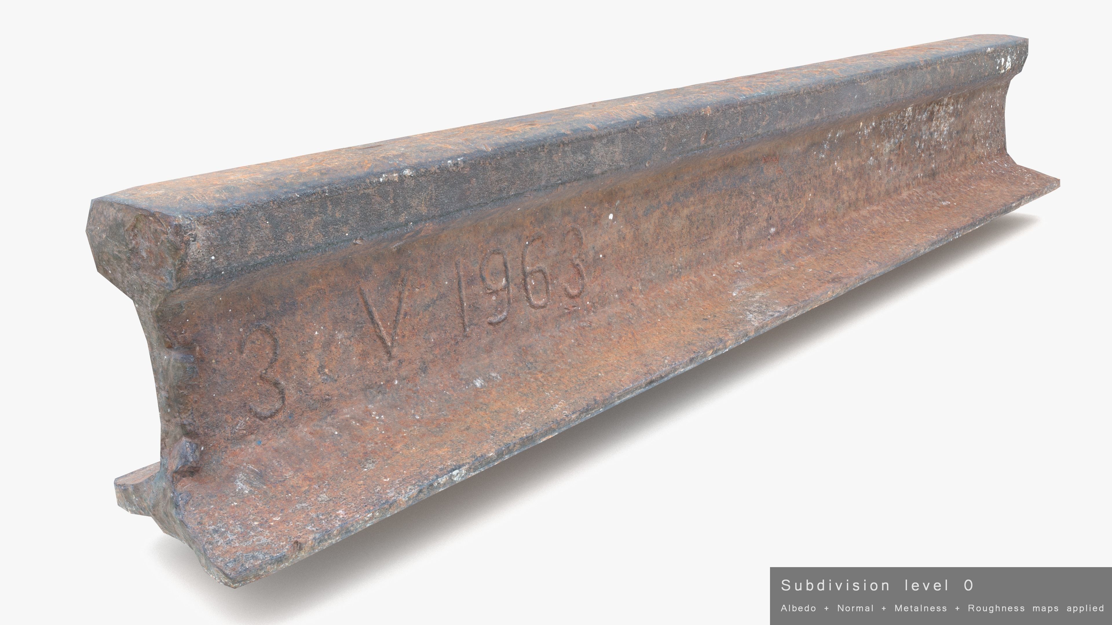 3D model Metal Rail Piece VR / AR / low-poly | CGTrader
