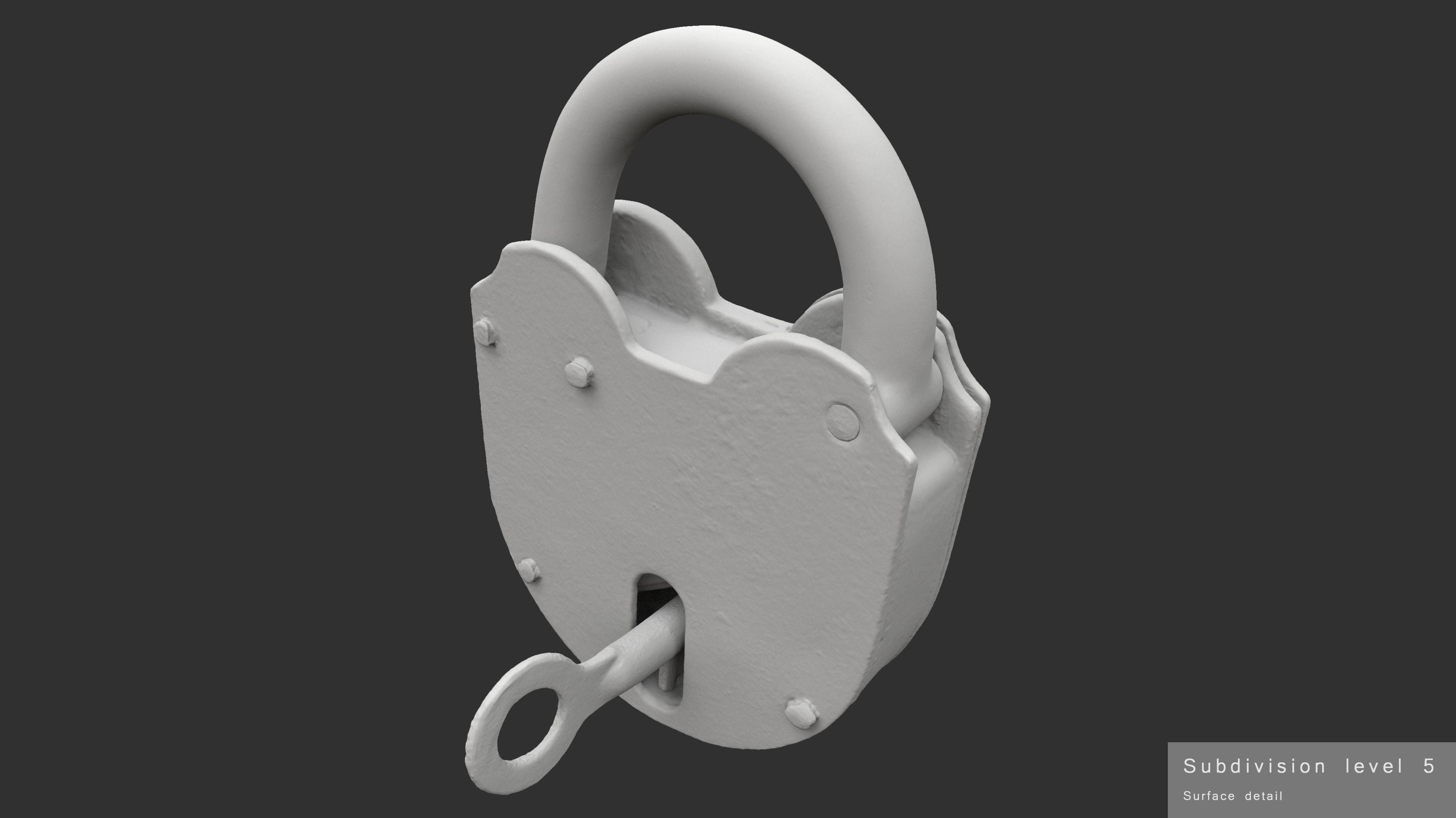 3D model Padlock with Key VR / AR / low-poly | CGTrader